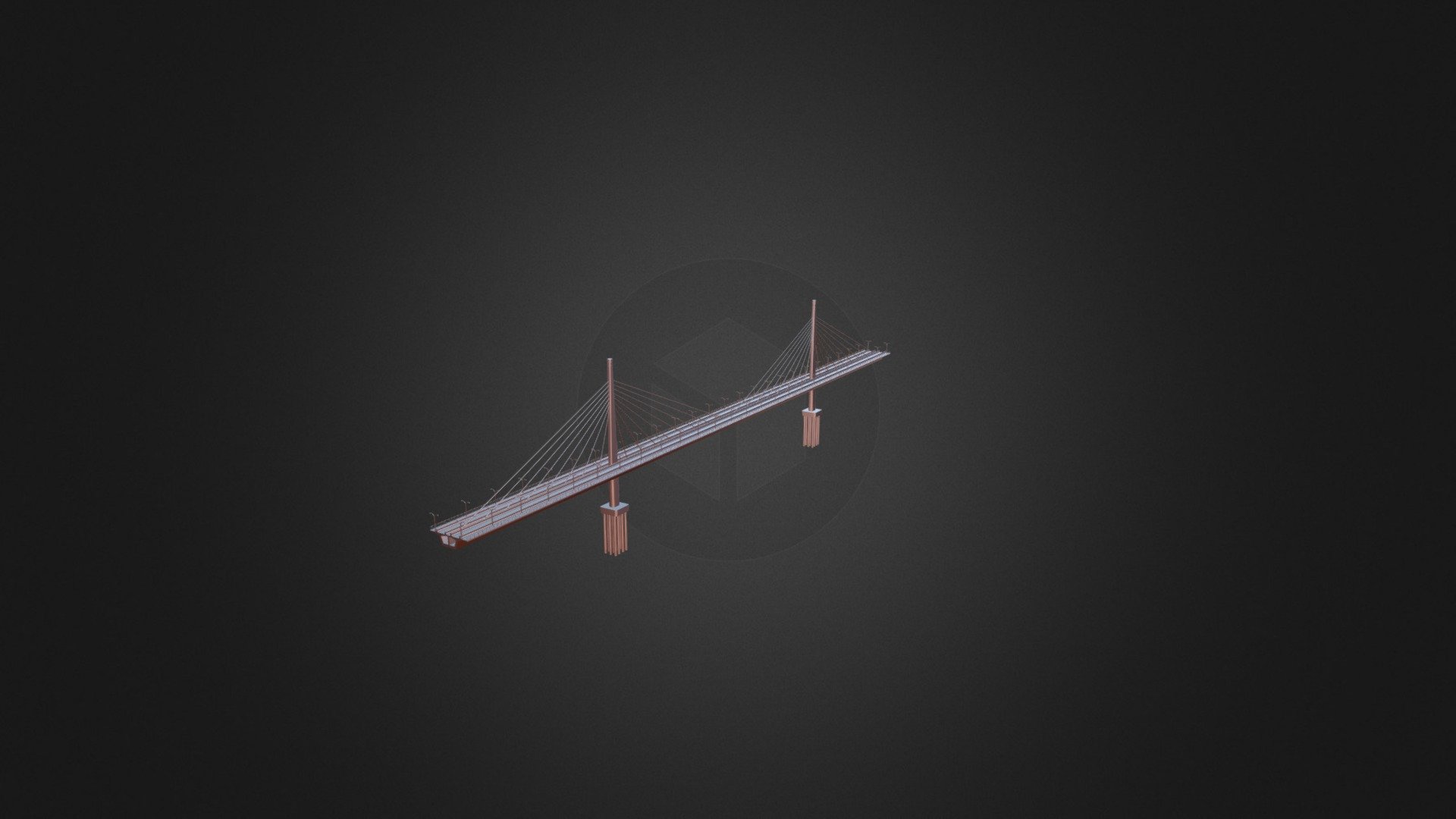 CABLE_STAYED_BRIDGE - Download Free 3D model by tkatu [aa0ce6f] - Sketchfab