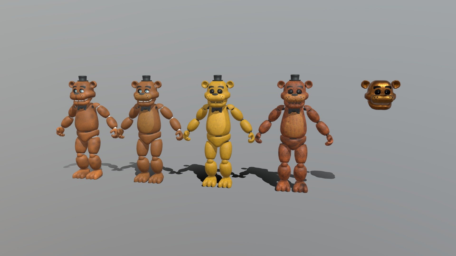Different I6NIS / Splinks Freddies - 3D model by Indominus Rex (@lentoneulb) [aa0cf57] - Sketchfab