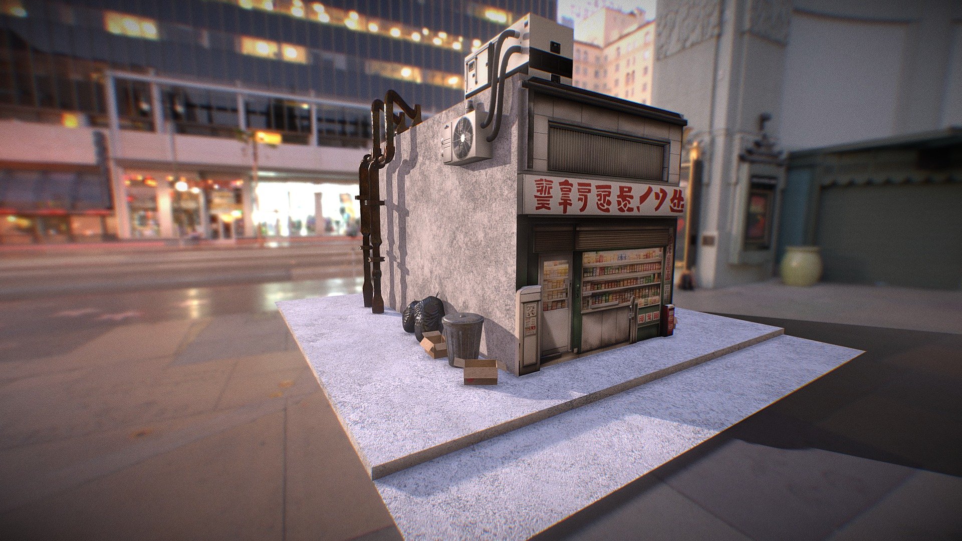 Tokyo city convenience store - Buy Royalty Free 3D model by YASH PARMAR ...