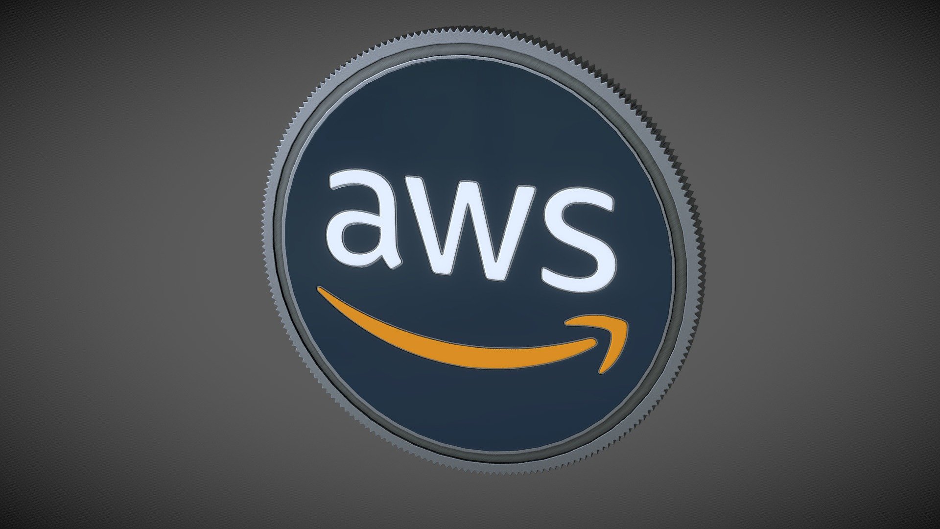 USA made Antique Silver Silver Coin Amazon AWS - 3D model by All About ...