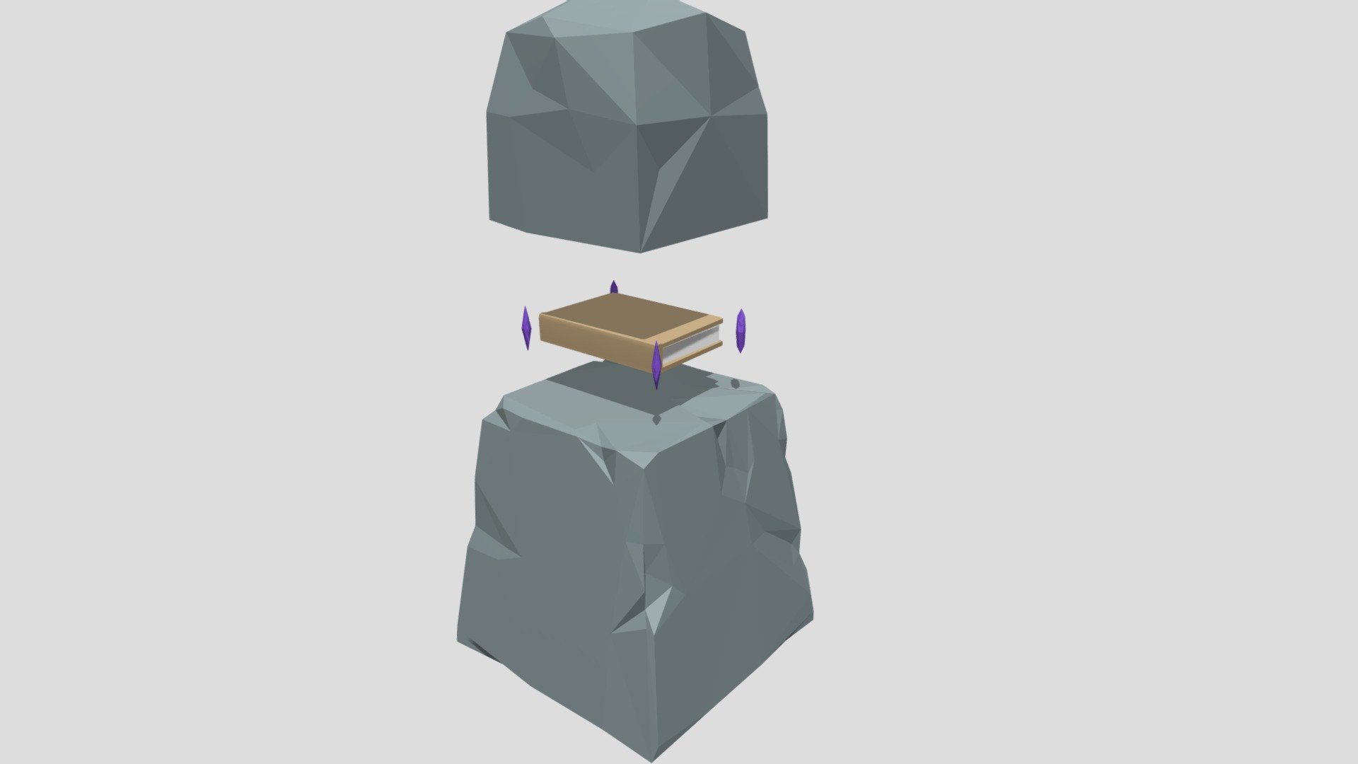 Magic Book & Crystals - 3D model by TSX0X0 [aa1310c] - Sketchfab