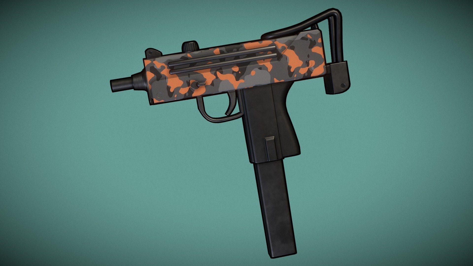 Stylized Mac10 Camouflage Skin - 3D model by Rico Peters (@ryko777 ...