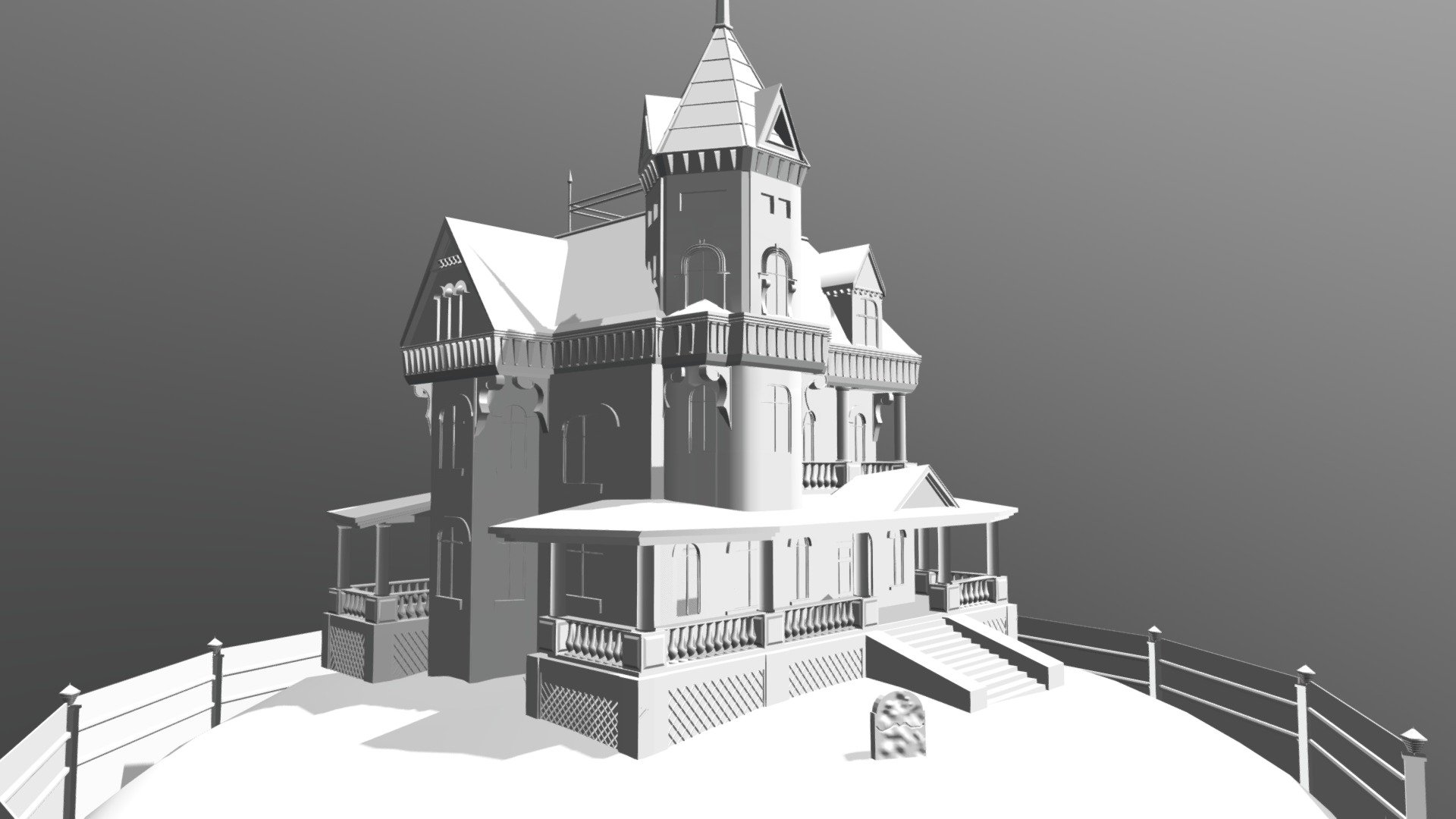 Haunted House 2 - 3D model by Zed Dragneel (@RamyadavOO7) [aa1595d ...