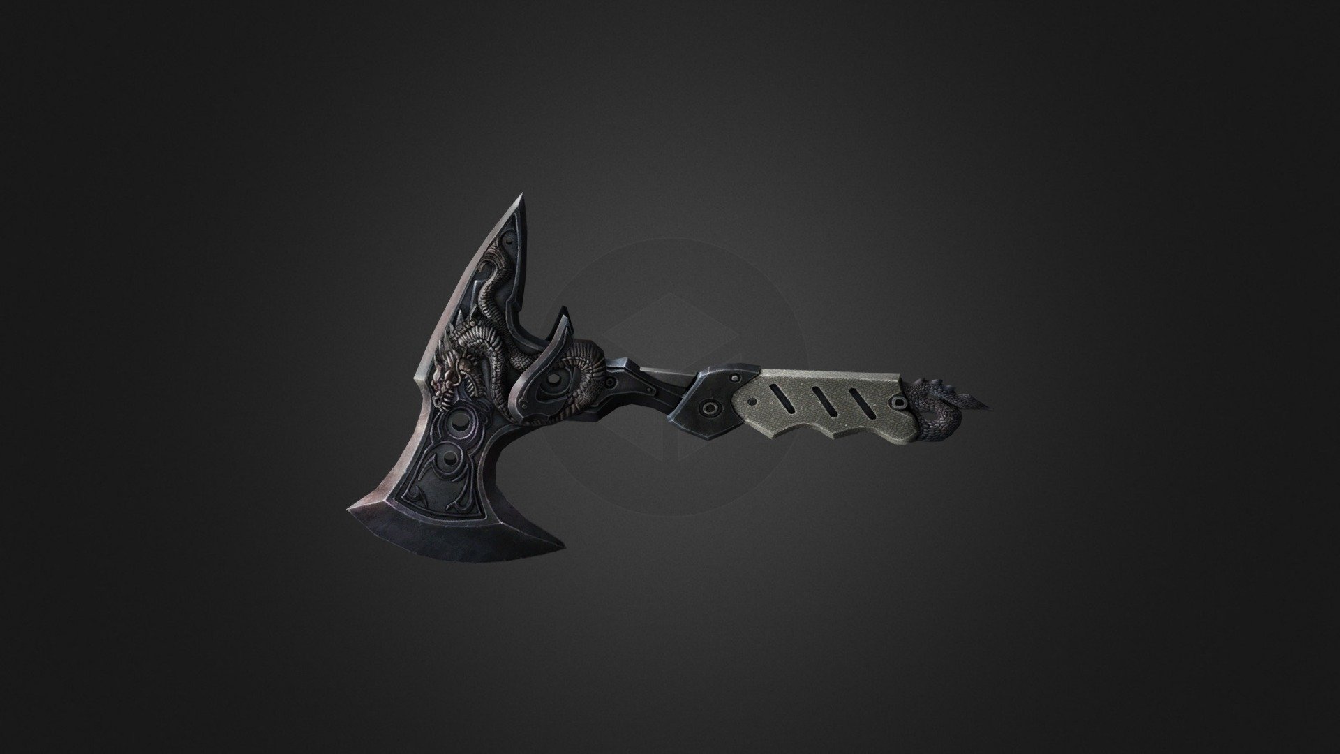 Dragon Axe - 3D model by Dimac [aa1ab53] - Sketchfab
