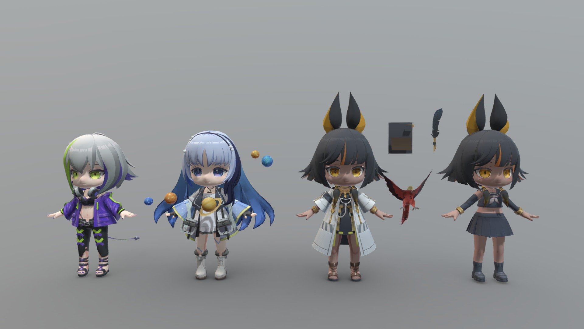 Chibi character - 3D model by jichen66666 [aa1fa7d] - Sketchfab