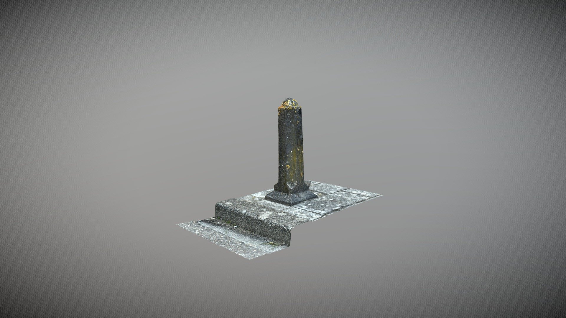 Stone Post With Steps On A Cobblestone Platform - 3D model by Cygnos ...