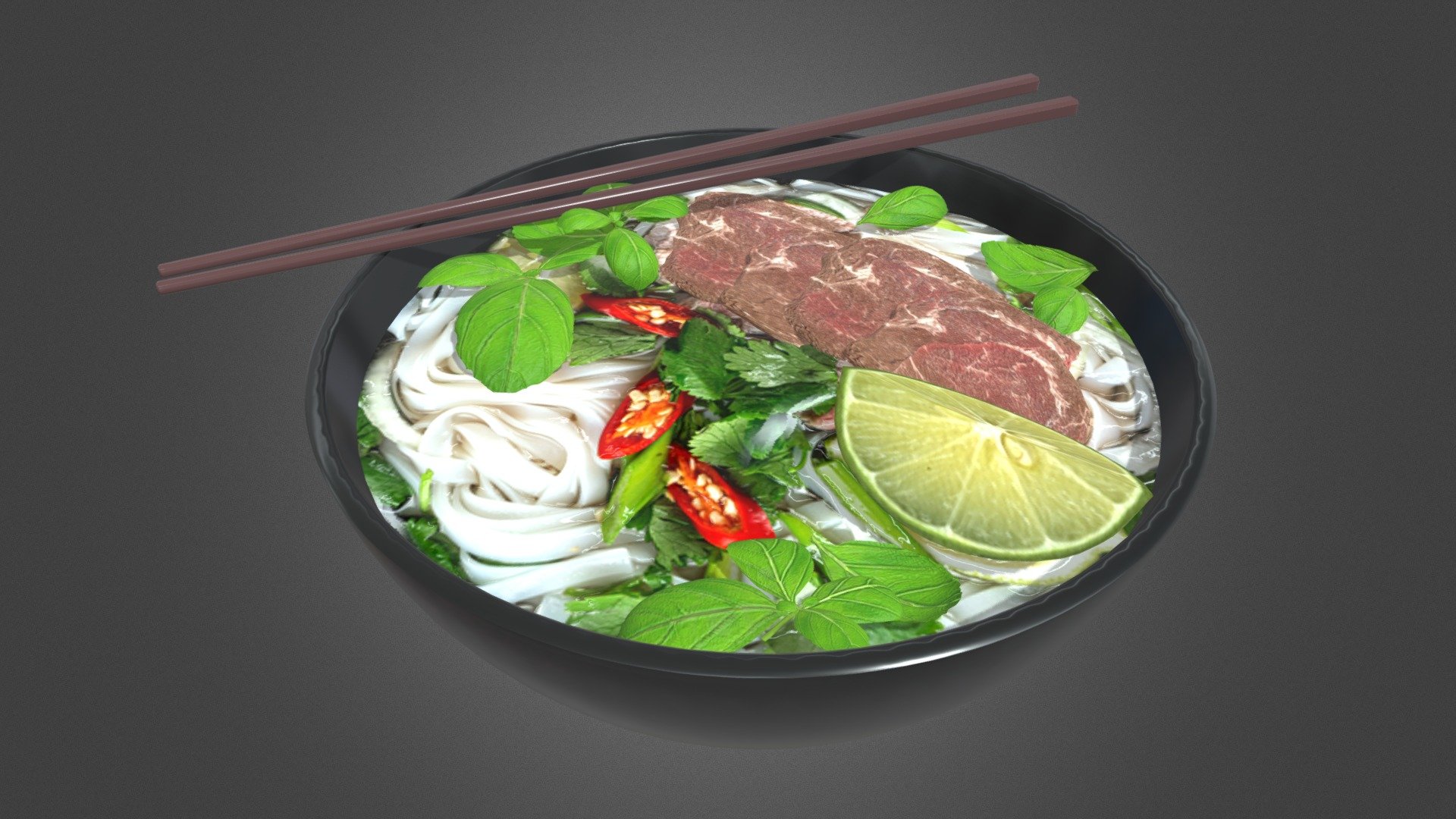 Pho Vietnamese Noodle - Buy Royalty Free 3D model by Lionnorton ...