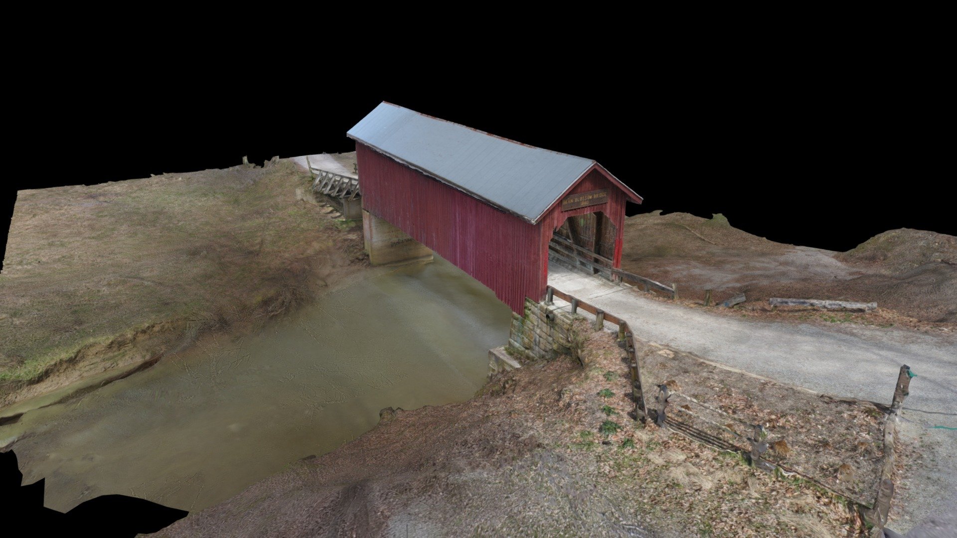 Bean Blossom Covered Bridge - 3D model by IU3D [aa24ad0] - Sketchfab