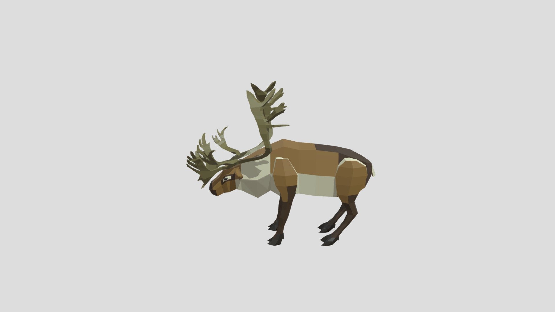 Low Poly Reindeer - 3D model by casessam (@casperessamart) [aa25696 ...