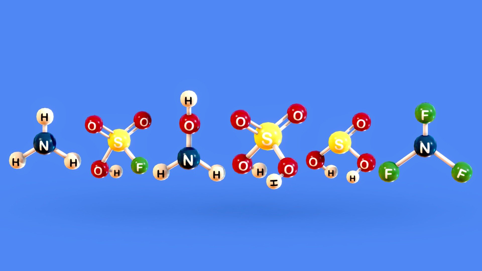 Acid & Base Molecule - Bundle Edition - Buy Royalty Free 3D model by ...