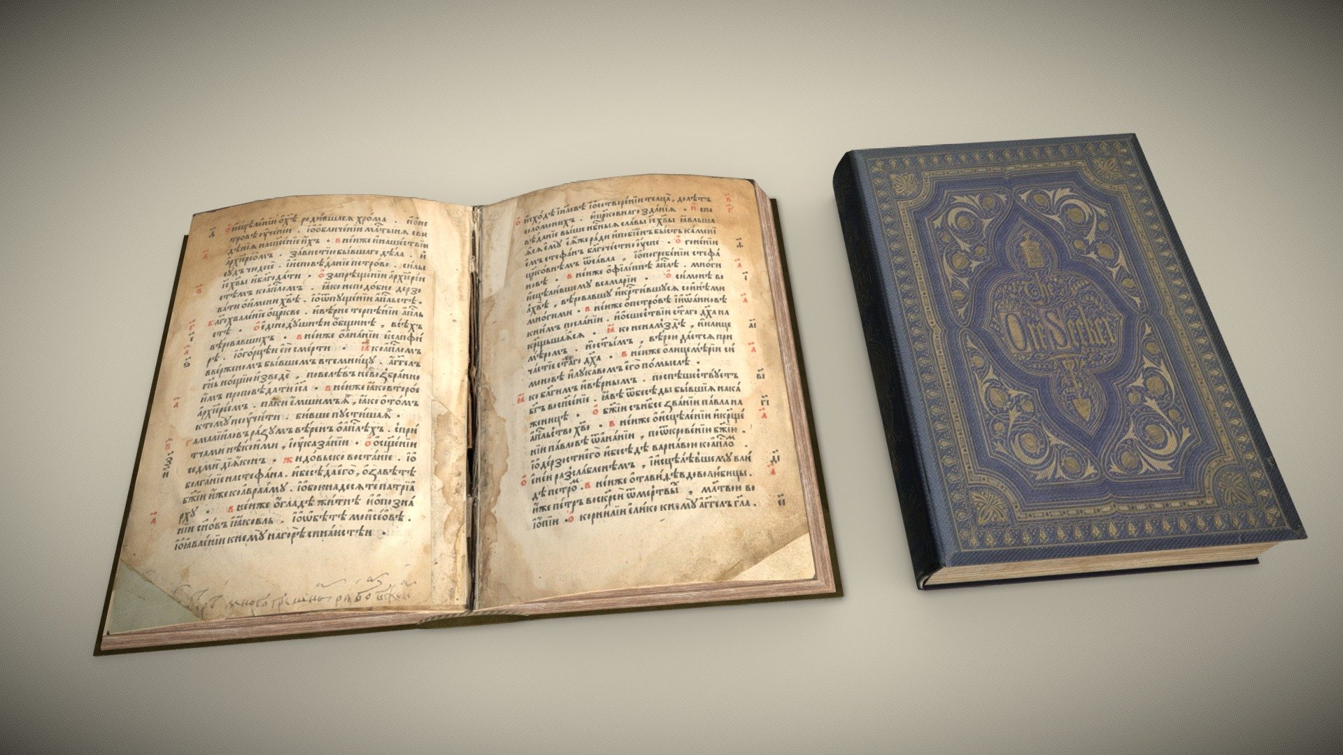 historical books PBR low-poly 3D model - Buy Royalty Free 3D model by ...