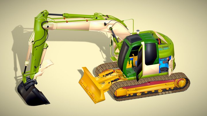 Excavator 3D models - Sketchfab