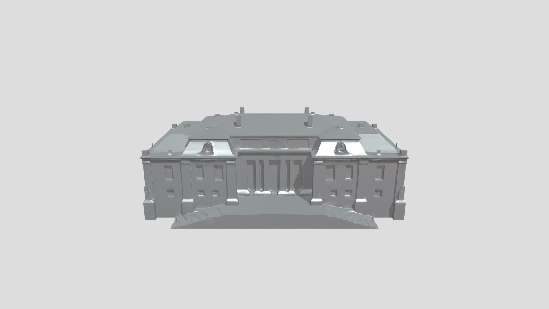 historic neoclassical mansion building - 3D model by wadum2015 [aa2add9 ...