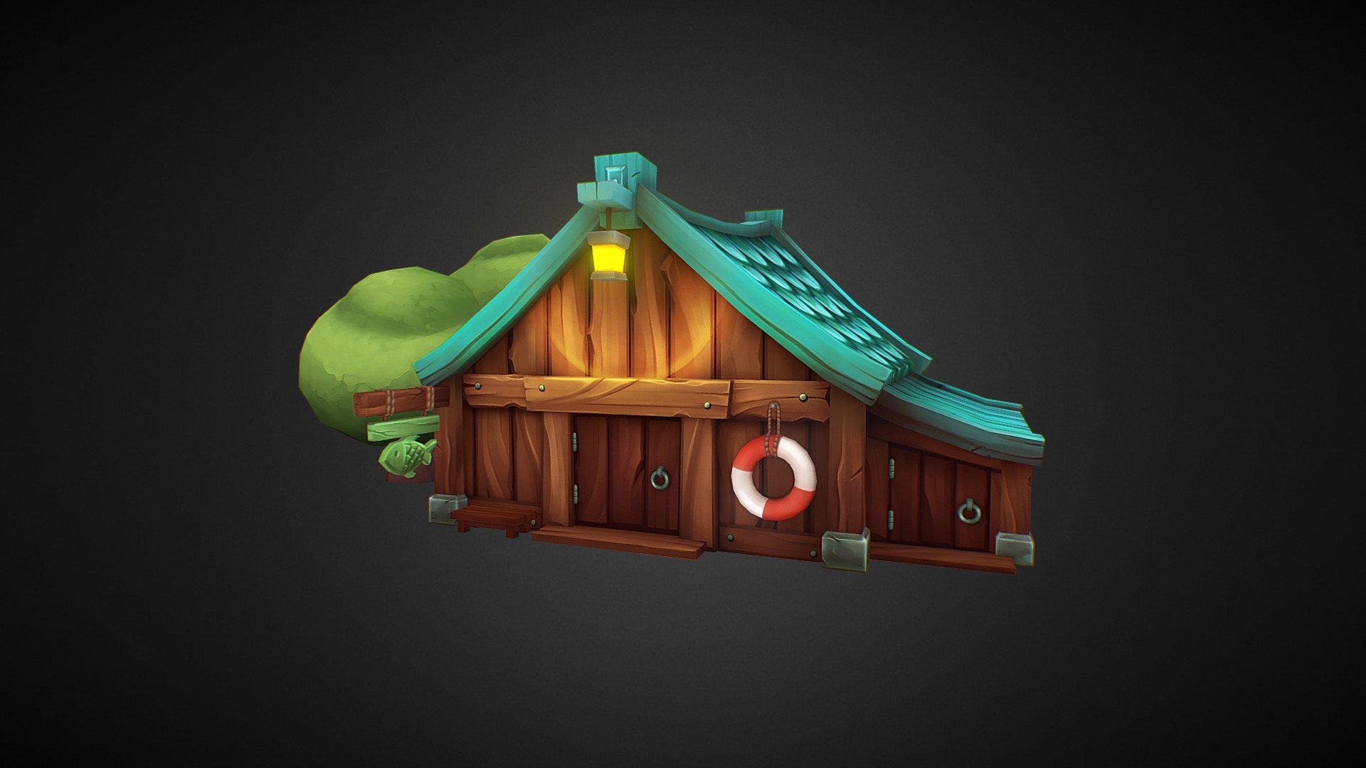 Fishing Shack - 3D model by Jessica Murphy (@jess.m) [aa2cc3e] - Sketchfab