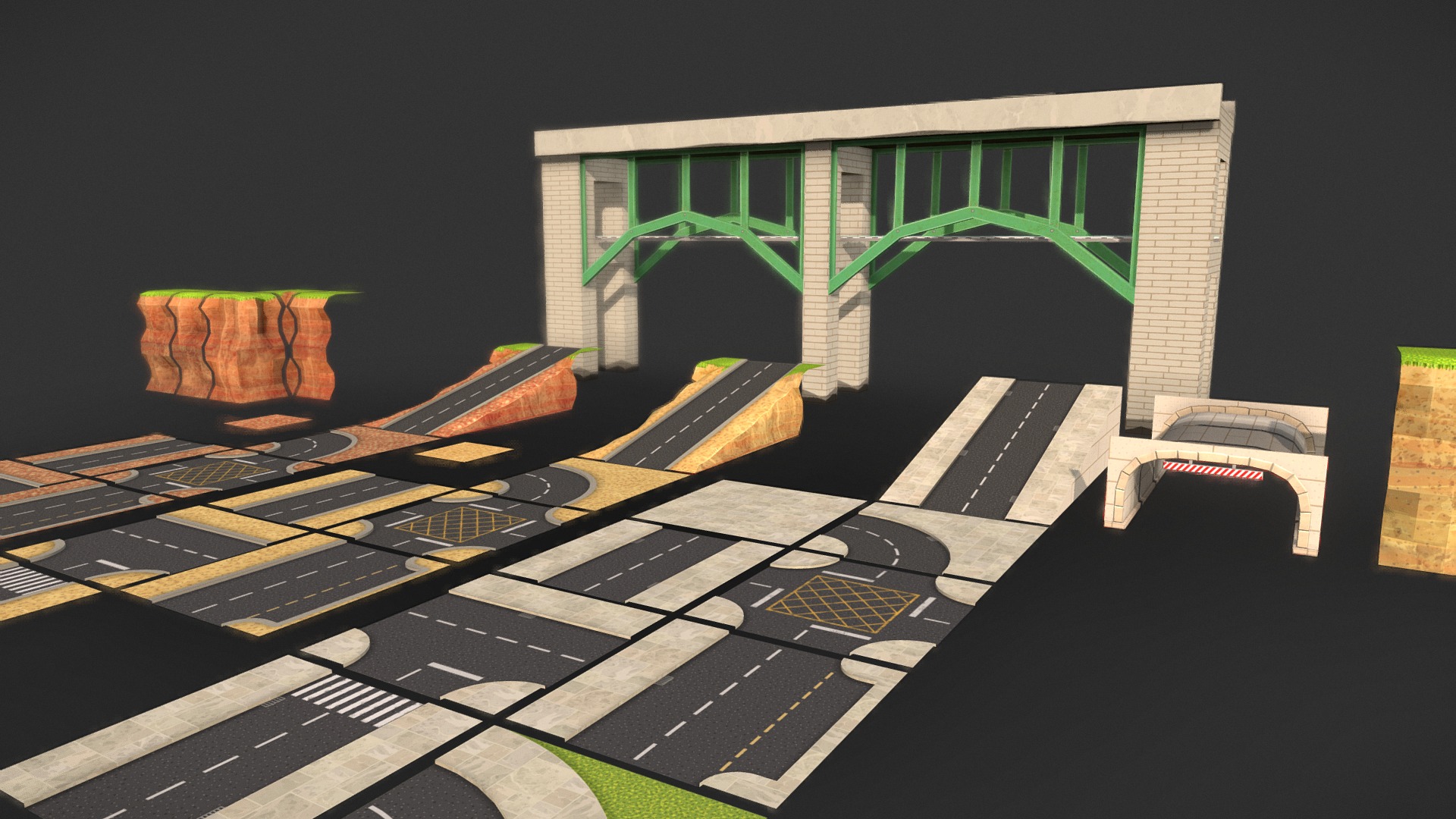 ISOLAND - Modular Roads and Terrains - 3D model by Physis.Studio ...