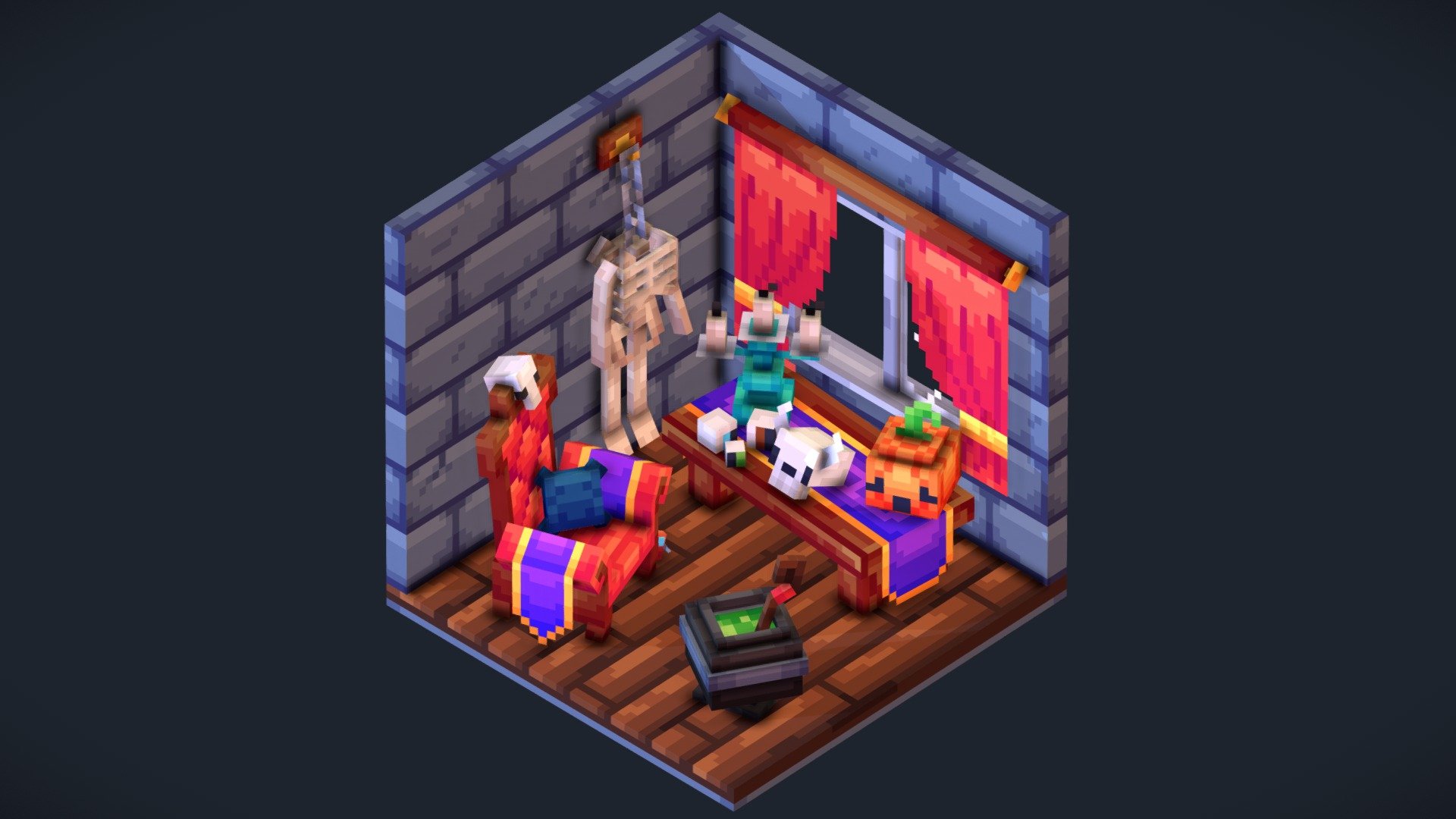 Spooky Room - 3D model by Ziqqy [aa345d4] - Sketchfab