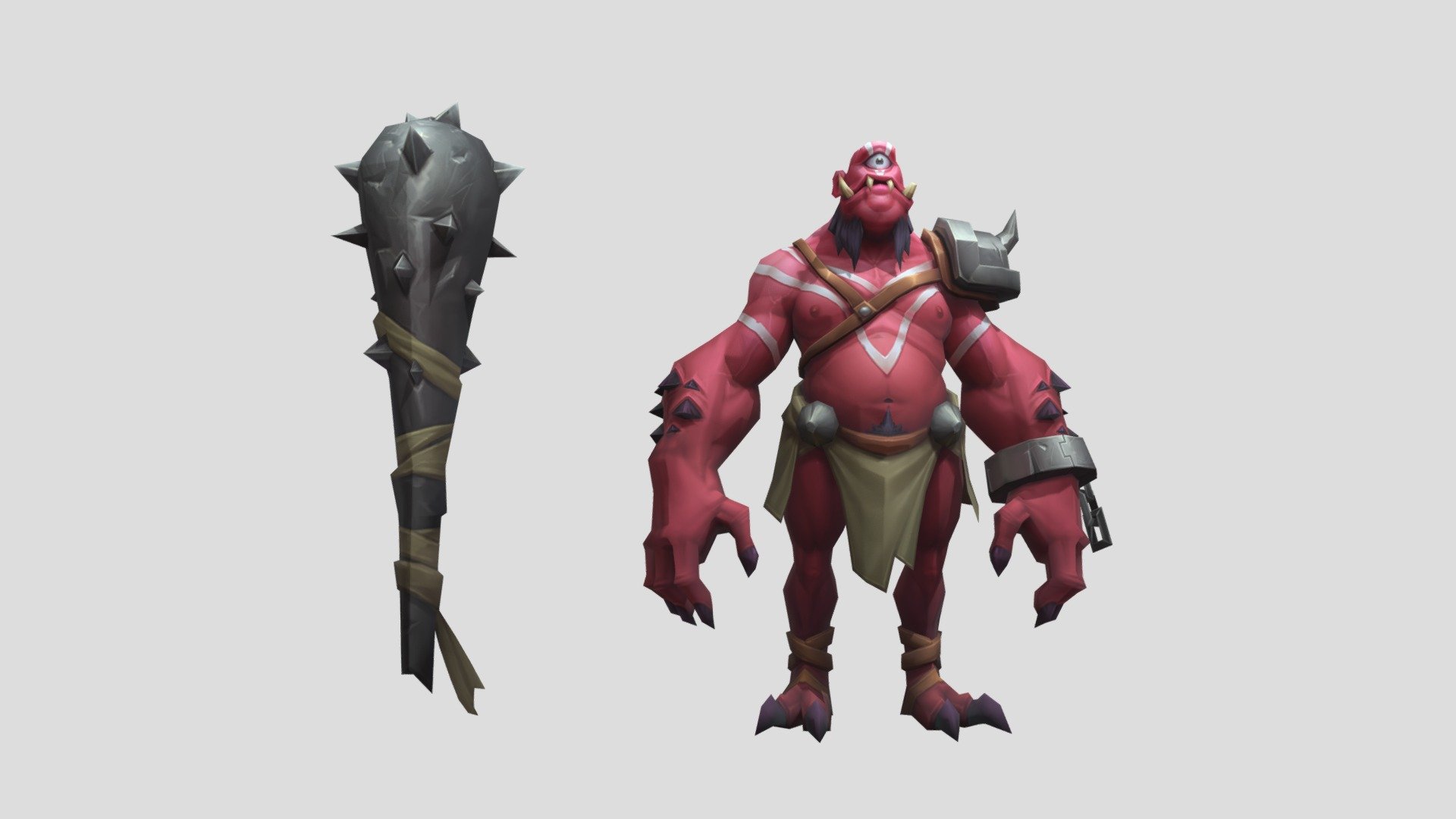 Hand-painted 3D model of Cyclops - 3D model by zangagamesart [aa34d83 ...