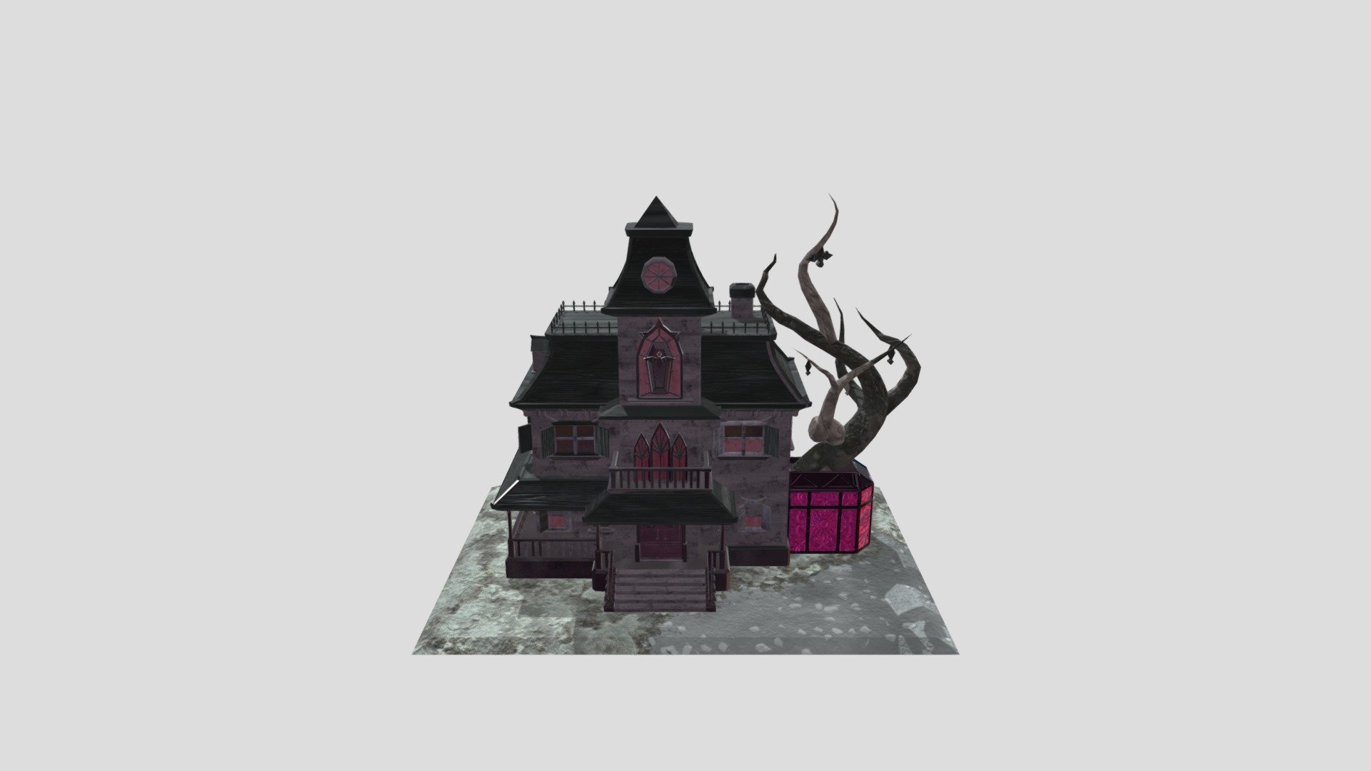 Vampire treehouse final - 3D model by ali_ruslanova [aa381c4] - Sketchfab