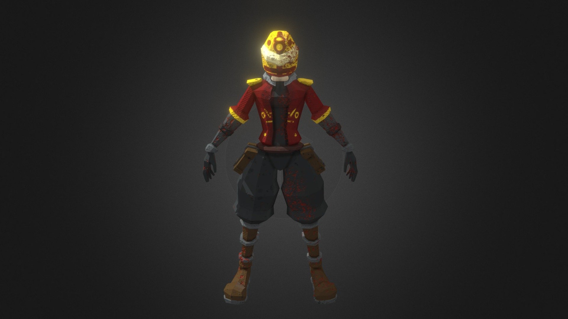 Low Poly Bloody Biker - 3D model by JoelHinton [aa399ec] - Sketchfab