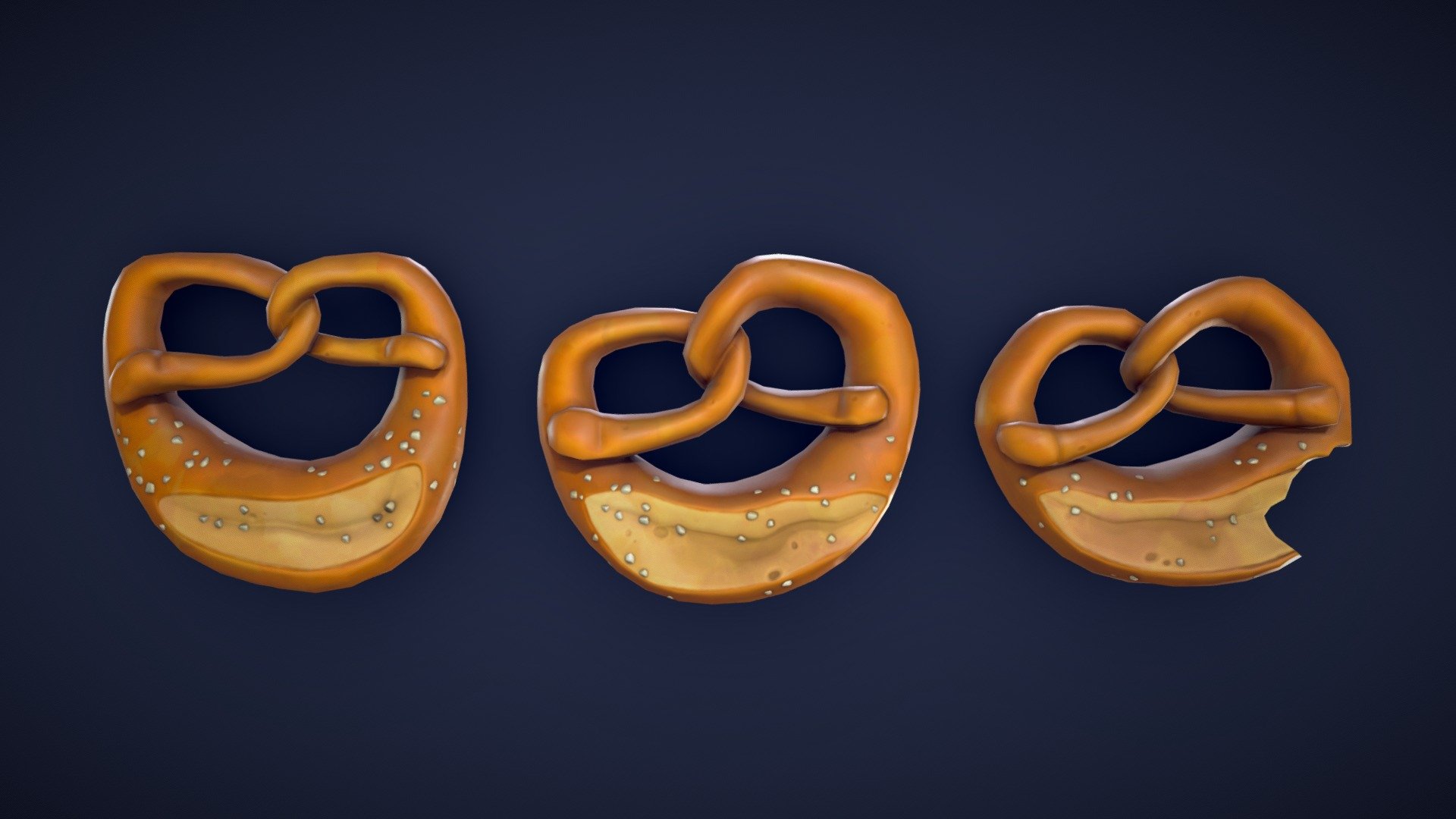 Stylized Pretzels - Low Poly - Buy Royalty Free 3D model by LarkArt ...