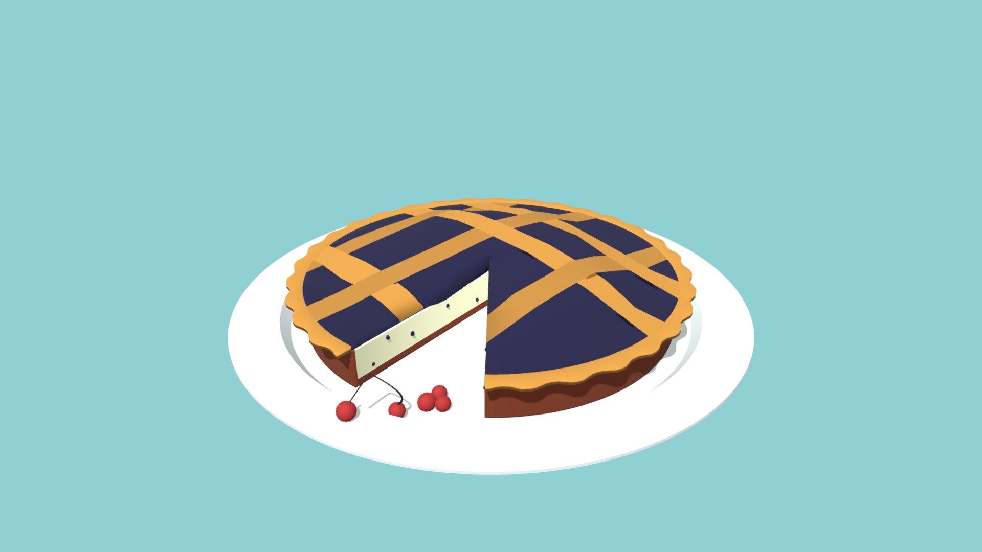 Stylized Fruit Pie Sliced - Download Free 3D model by Dimitri (@dimitri ...