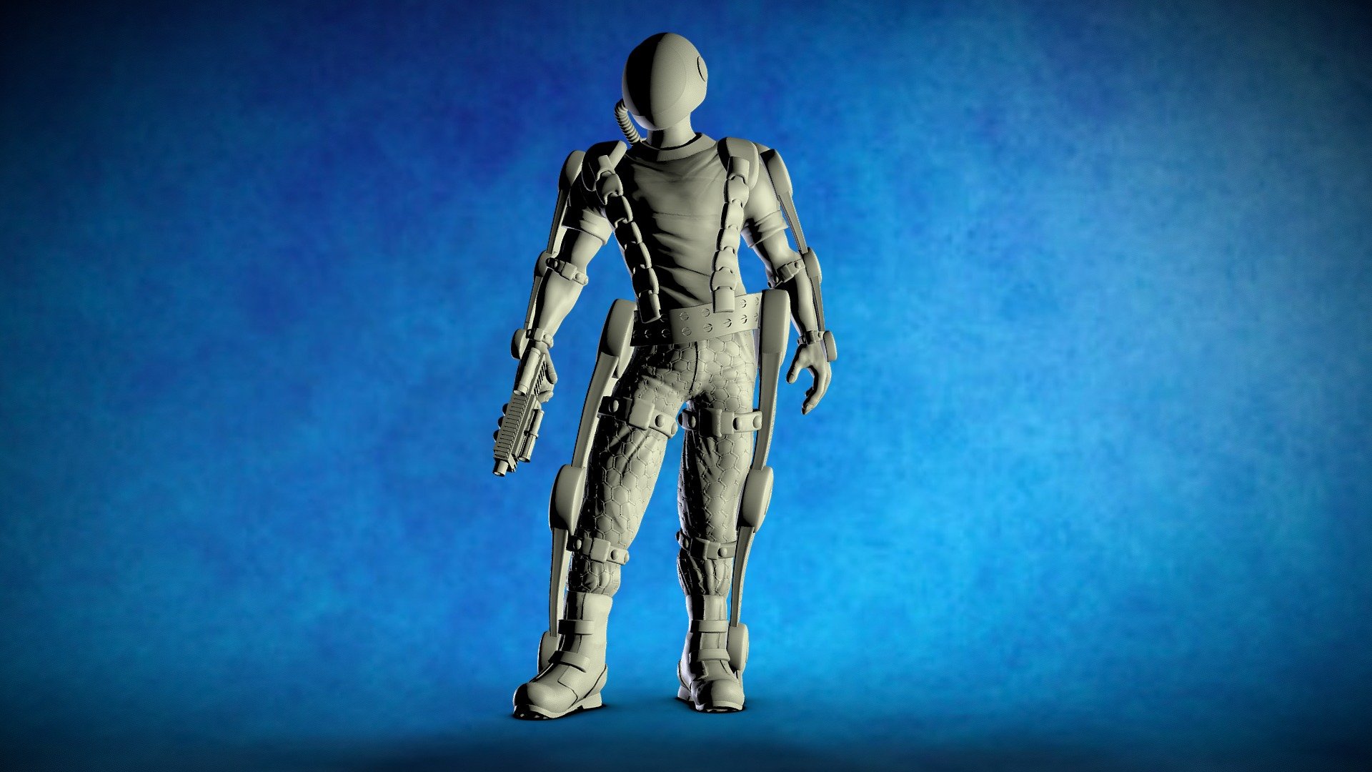 Exoskeleton soldier -stl for 3d printing - Download Free 3D model by ...