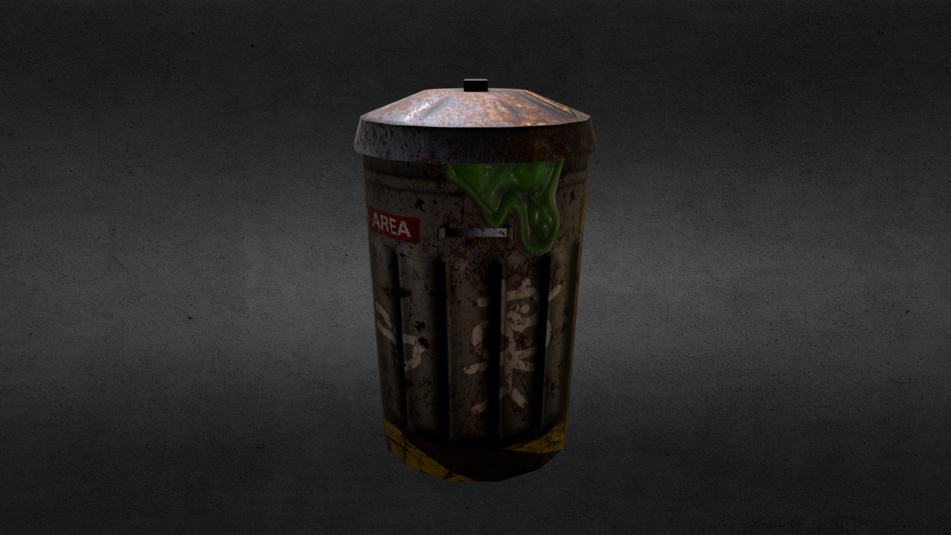 low poly Trash bin - 3D model by lazereye57 [aa492a0] - Sketchfab