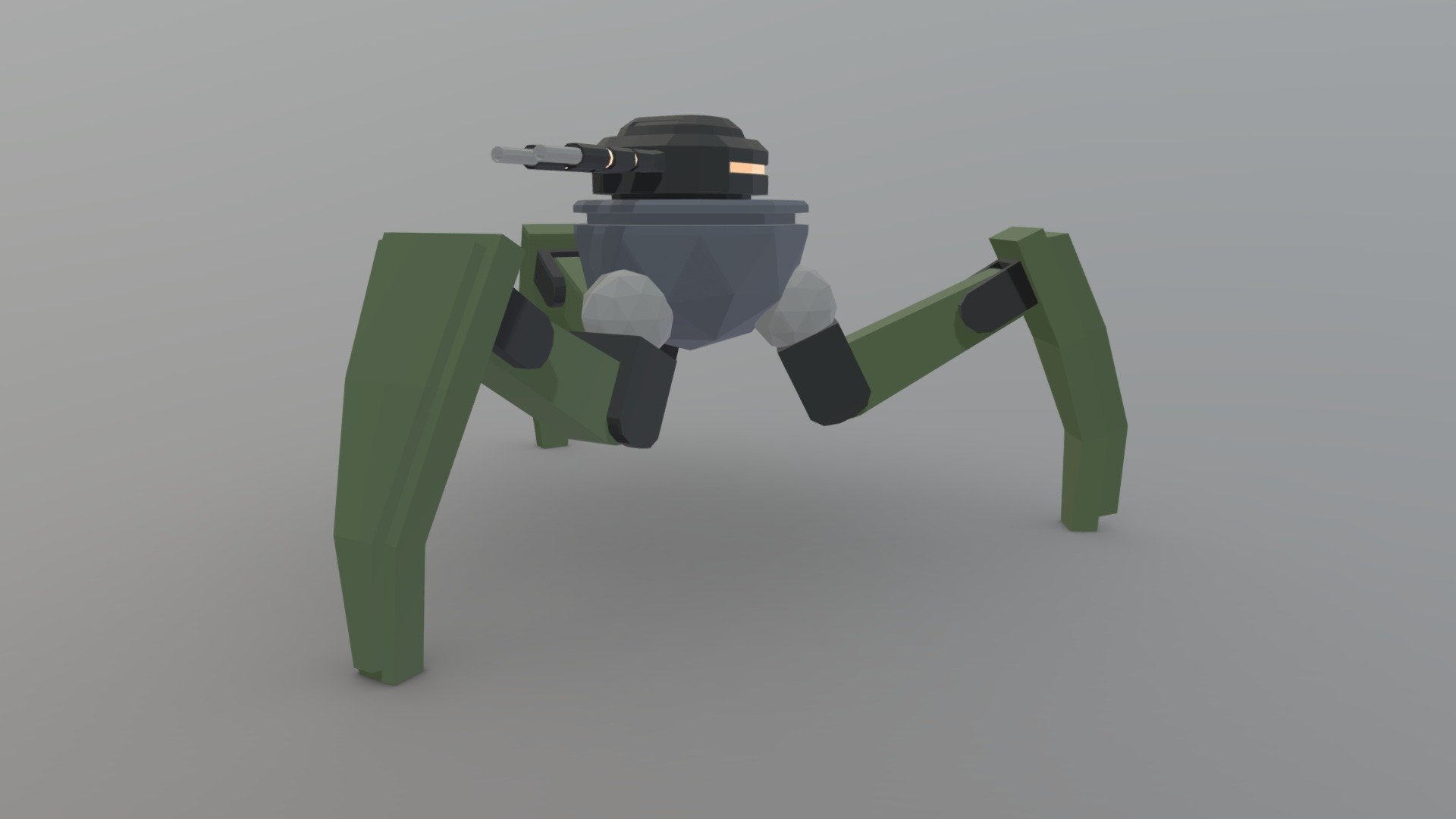 Low Poly Walker w/ Laser Cannon - Buy Royalty Free 3D model by The ...