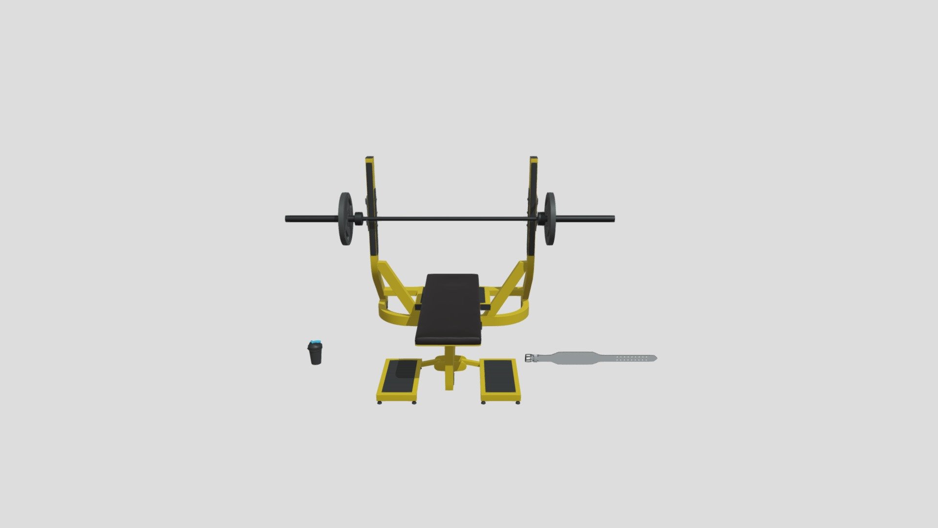 Bench Press Machine Gym Equipment - 3D model by chiragmoradiya [aa4a8a0 ...