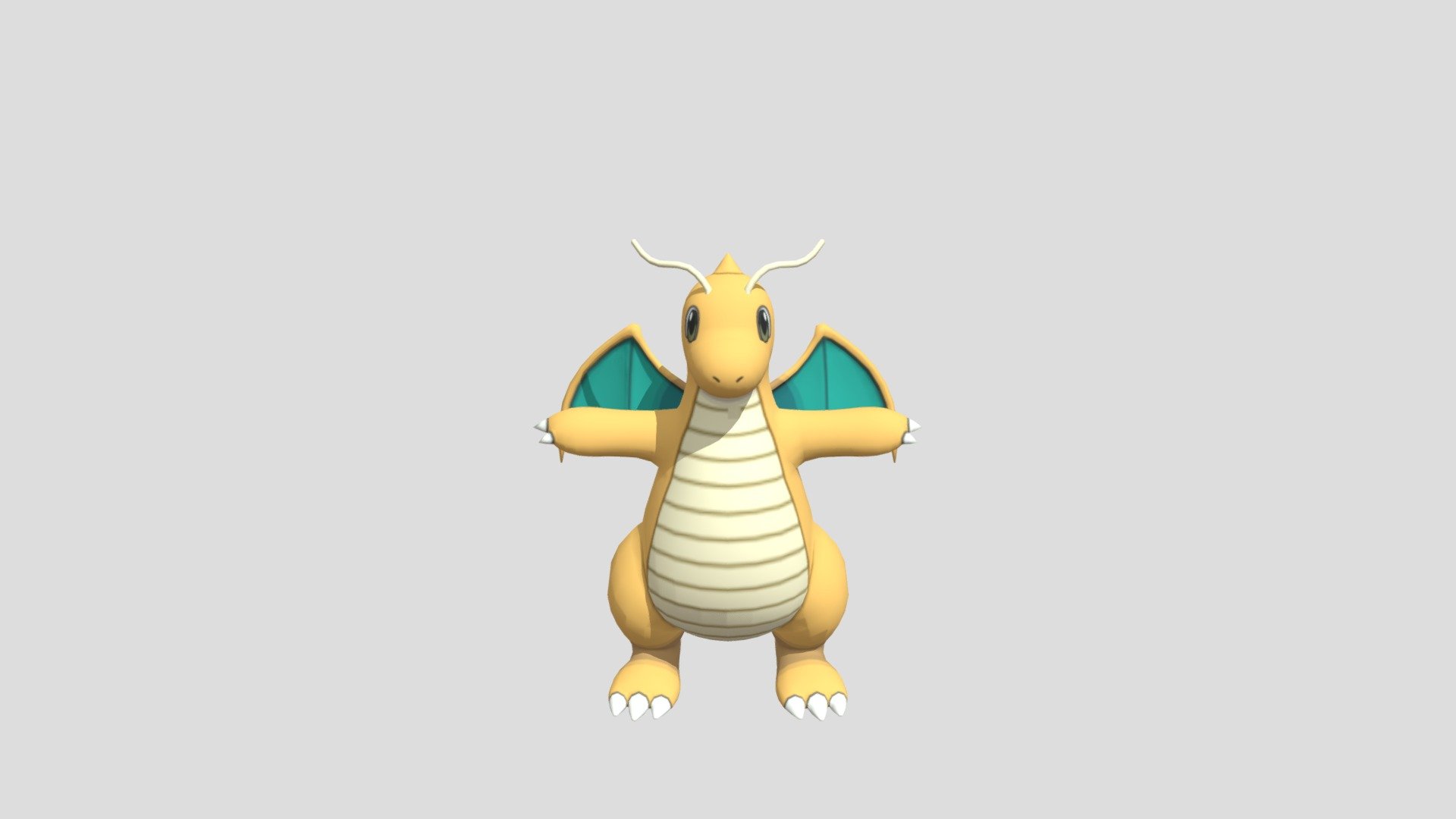 Pokemon X Y - 149 Dragonite - 3D model by massboxin [aa4aa33] - Sketchfab