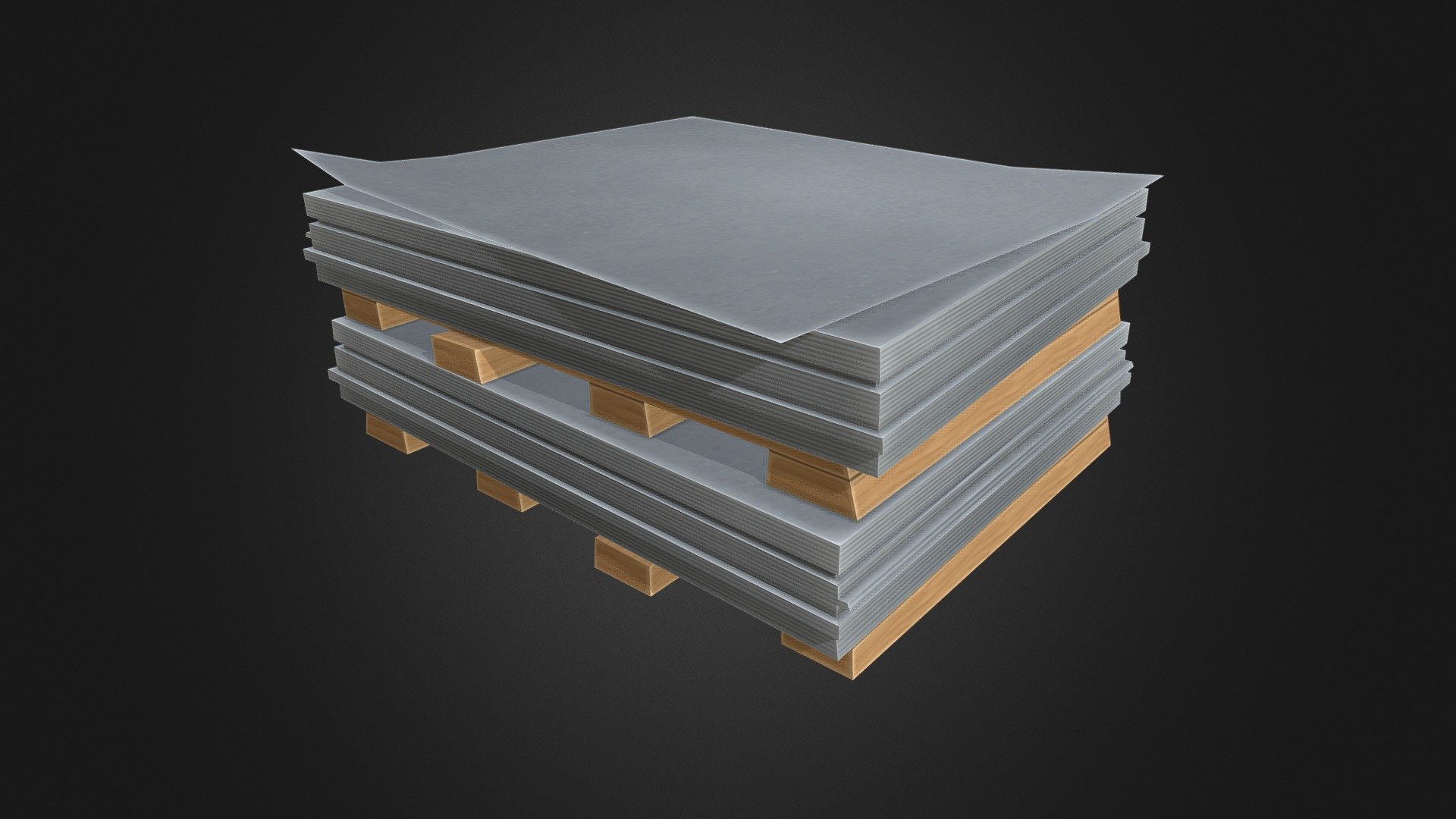 Pallet of Sheet Metal - 3D model by Graham (@graham3d) [aa4b600 ...
