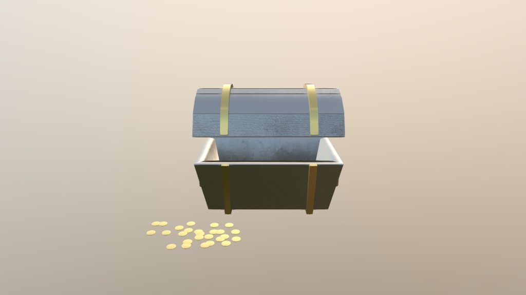 Treasure Chest with Coins - Download Free 3D model by danaemcdermott ...