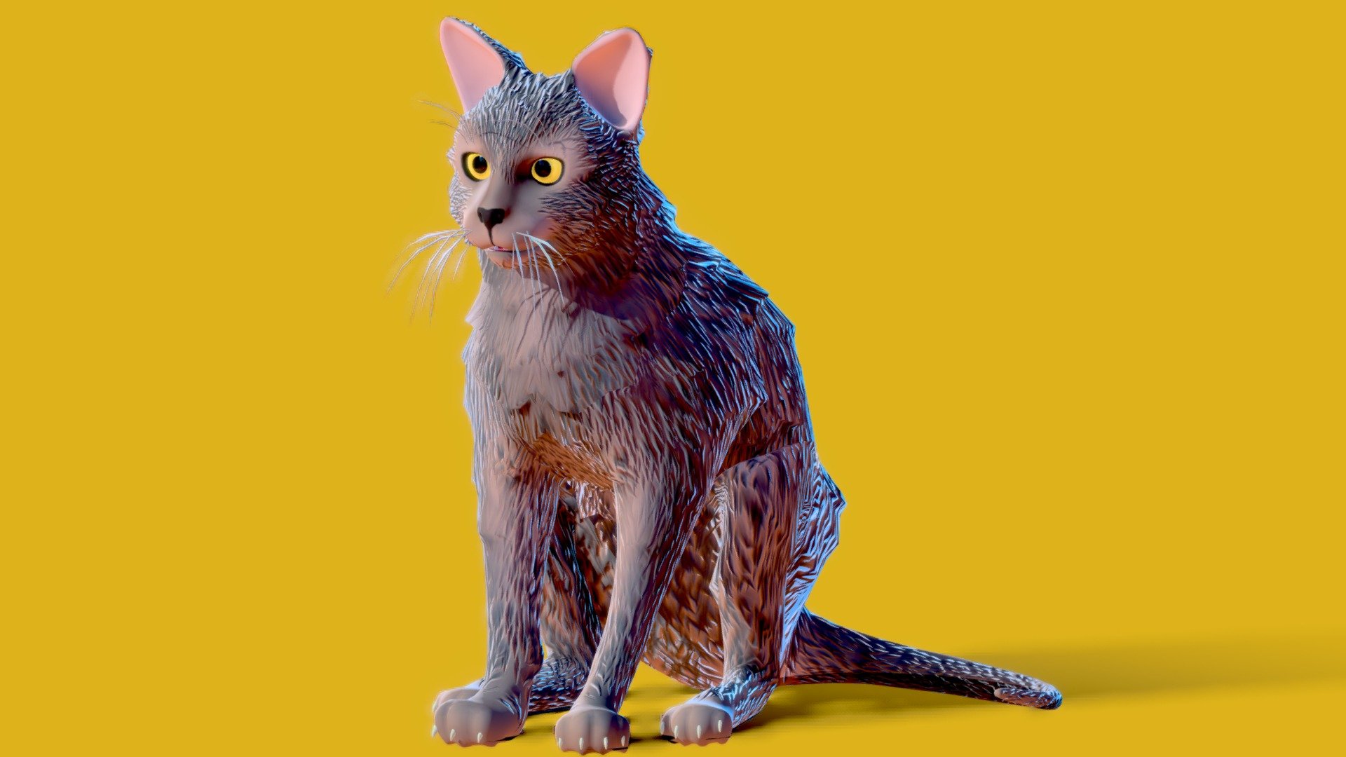 Low Poly - Stylized cats - Lykoi Cat - Buy Royalty Free 3D model by ...