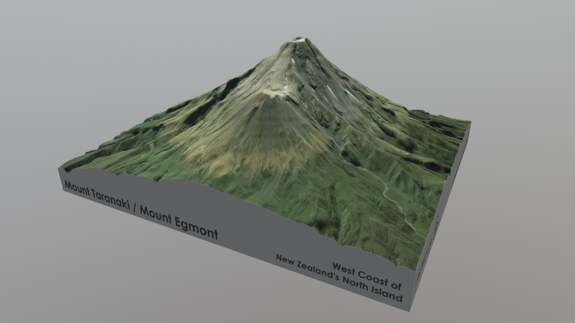 Mount Taranaki Map, New Zealand (1:40K Scale) - 3D model by smartmAPPS ...