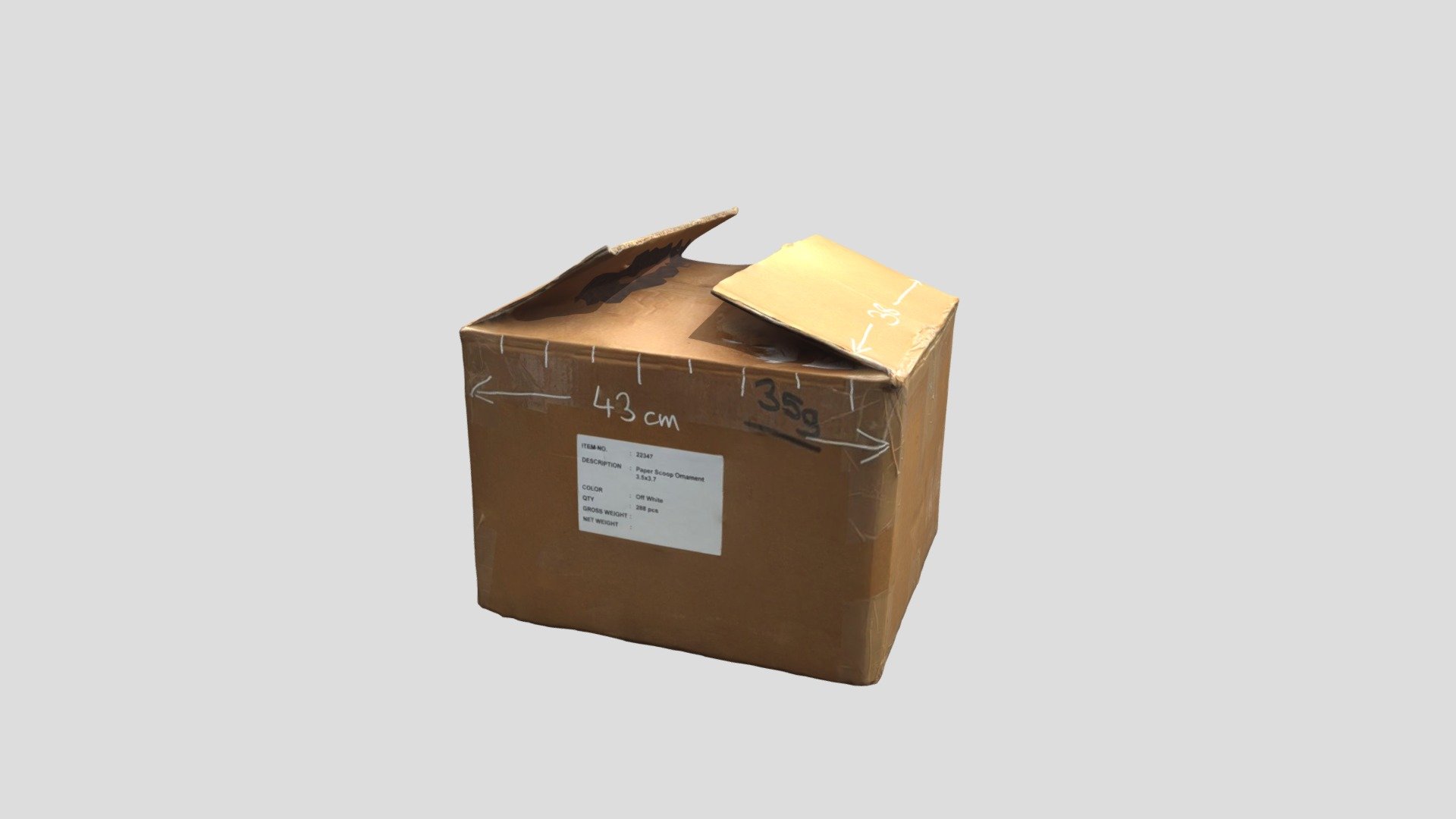 Cardboard_ Box_with_ Centim_lowpoly_obj - Download Free 3D model by ...