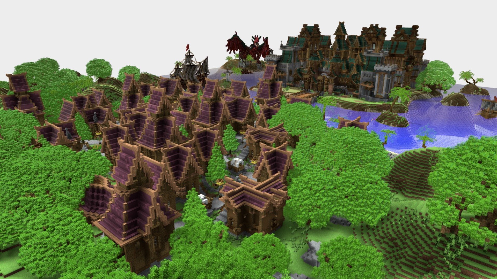 Faction Spawn Castle with Town - Download Free 3D model by Matilaina ...