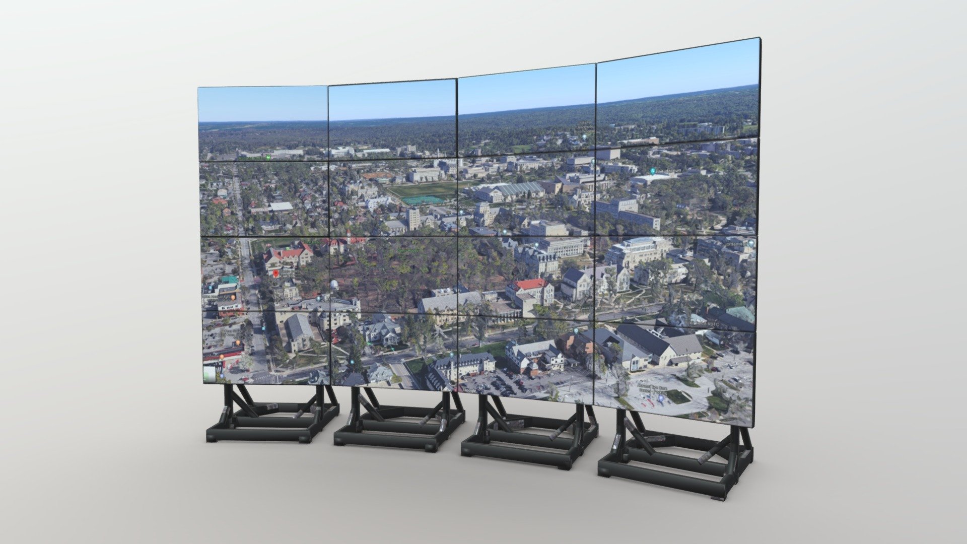 4x4 Curved Re-configurable IQ Wall - 3D model by Advanced Visualization ...