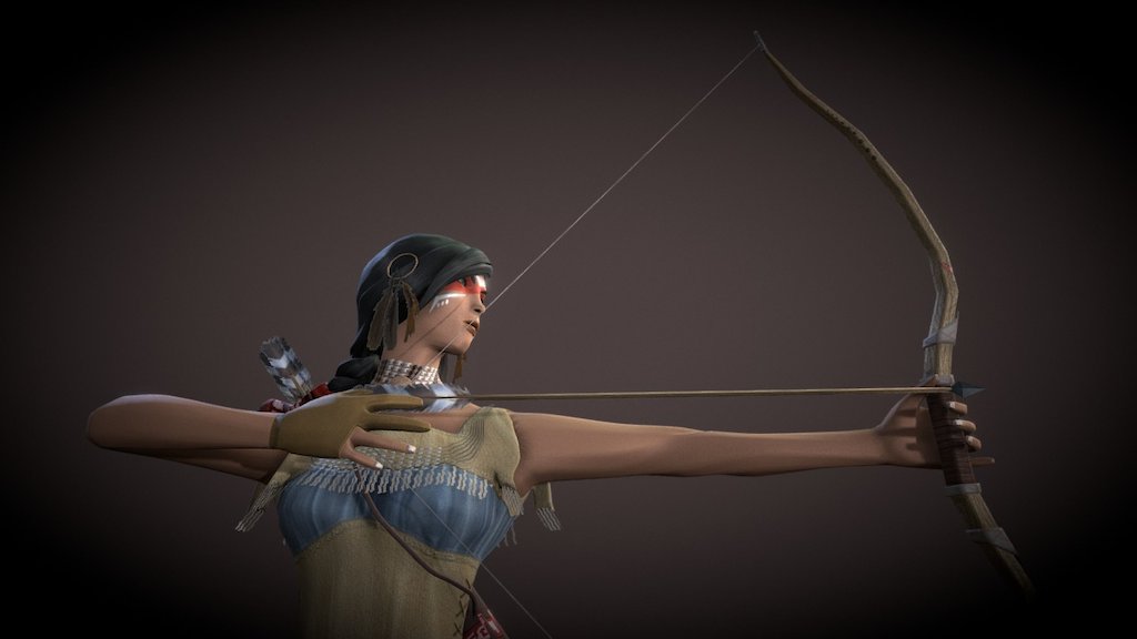 American Indian Female Archer - 3D model by Vince Dulay (@vincent.dulay ...