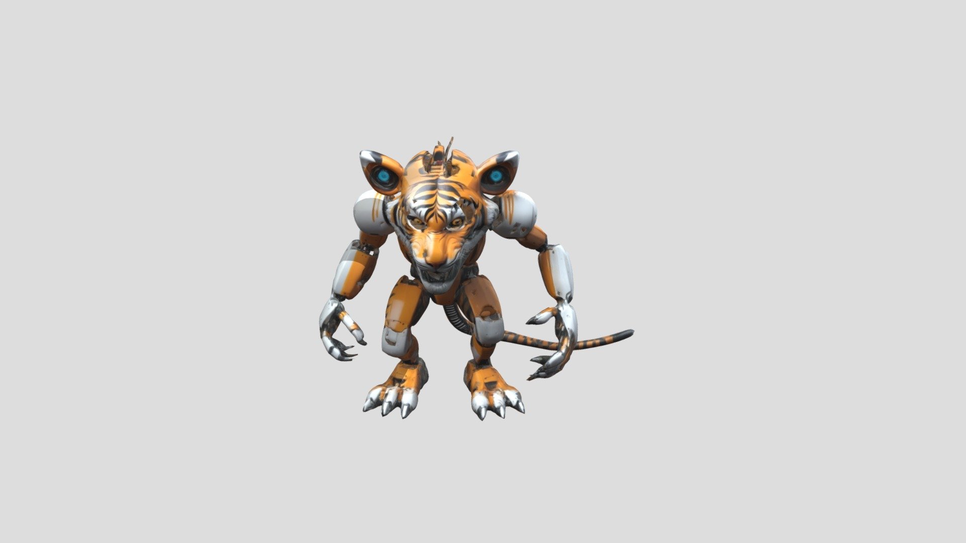 tigre robot su 2 zampe feroce - 3D model by roccia1969 [aa73278 ...
