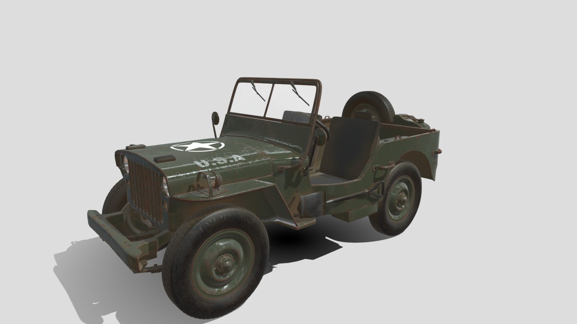 3d car model Willys MB - 3D model by Romich (@Romich81) [aa74228 ...