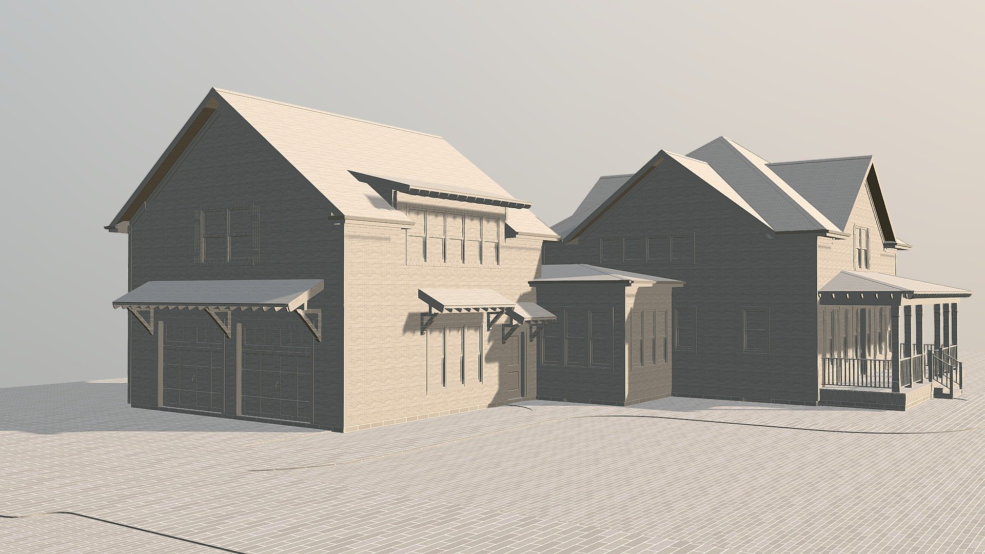 Craftsman Home - 3D model by ArchiTECHS [aa745bc] - Sketchfab