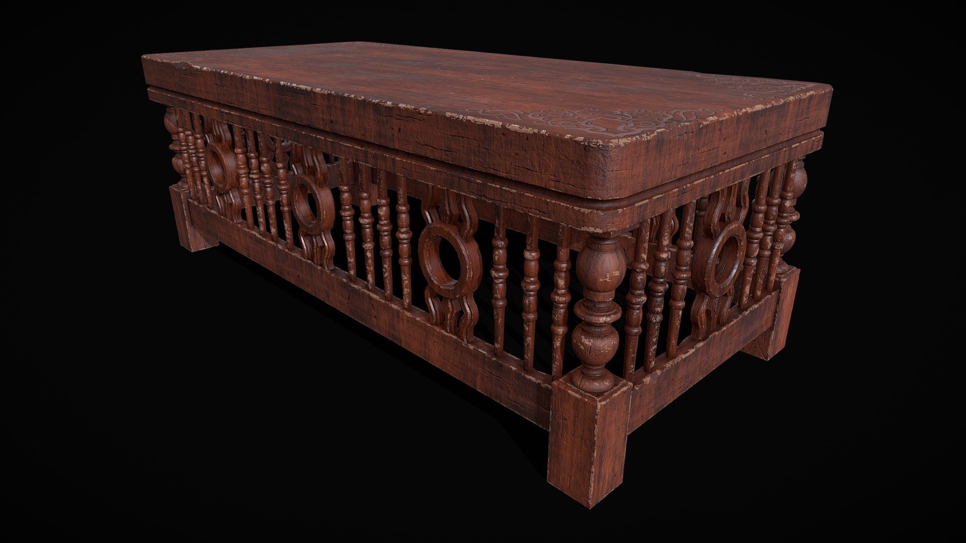 Elegant Wooden Traditional Coffee Table - Buy Royalty Free 3D model by GetDeadEntertainment ...