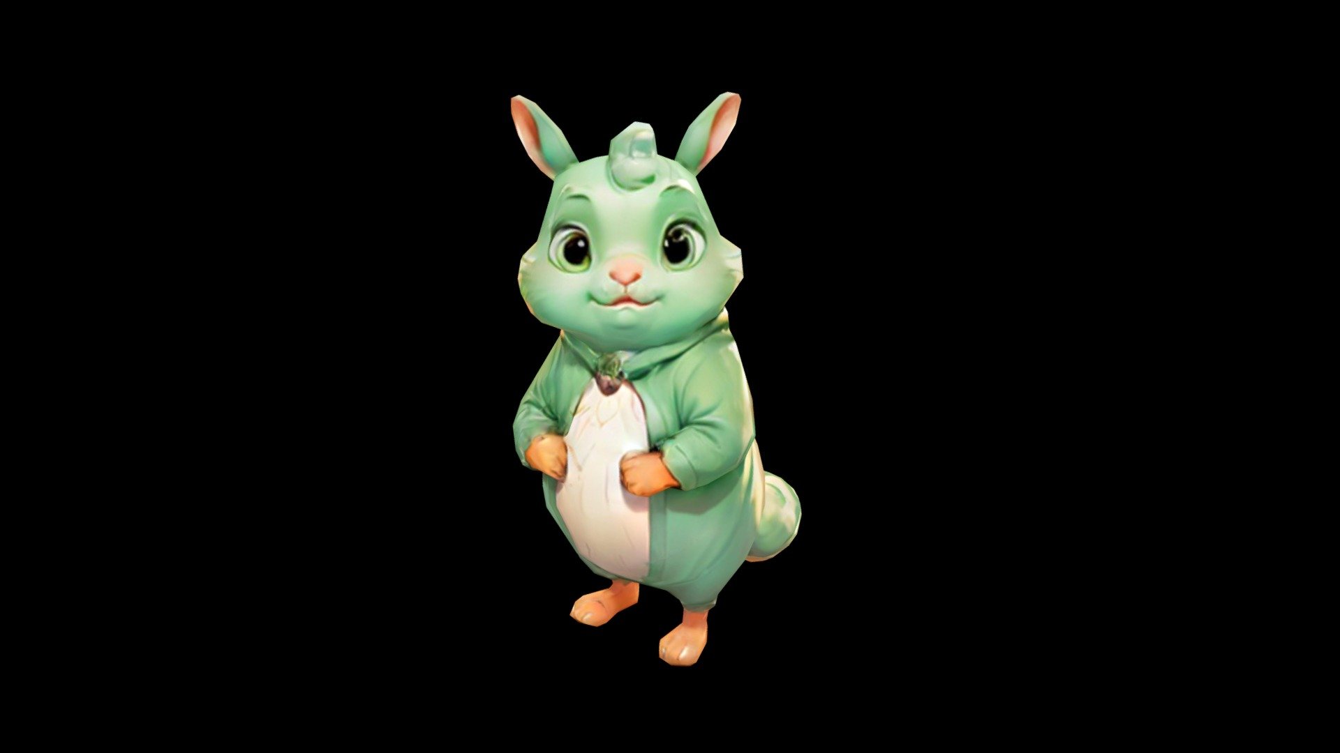 Happy Hopping Hares White Rabbit Gesture Toy Whi - Download Free 3D ...