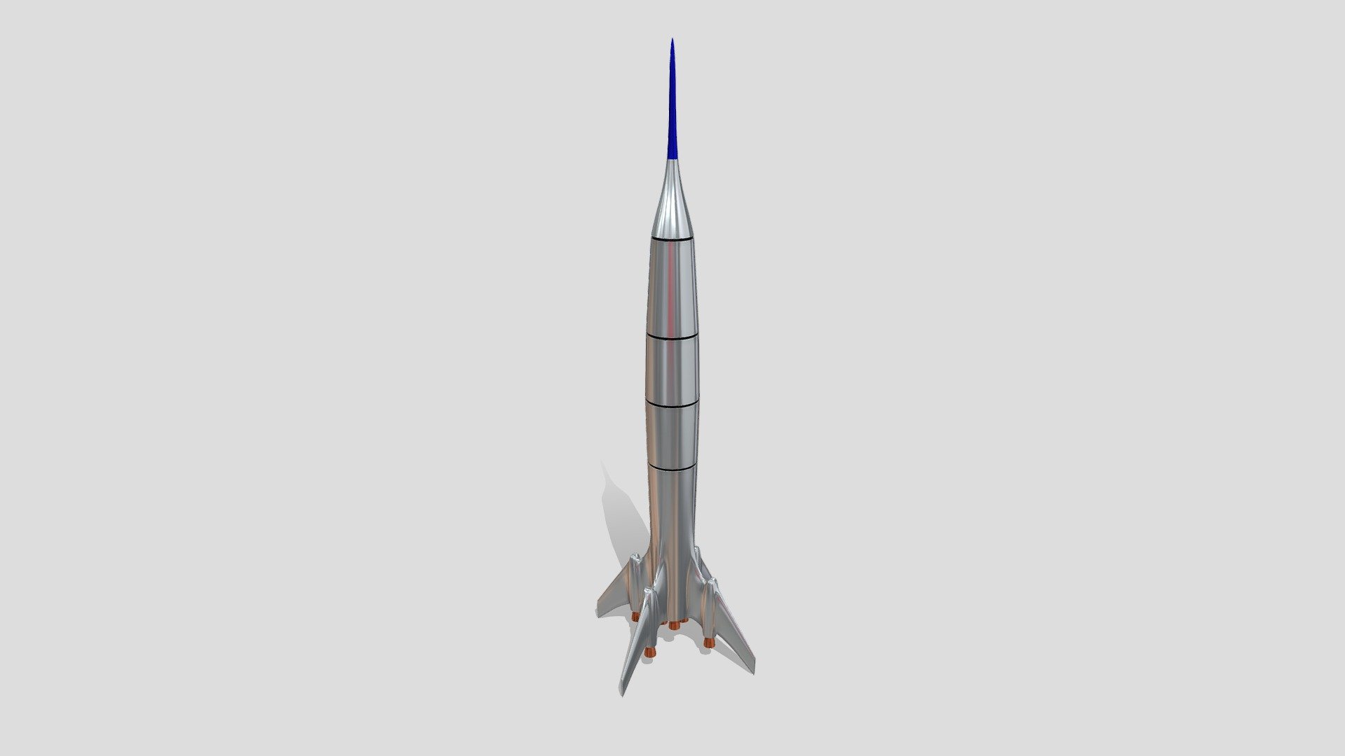 Retro Rocket Ship - Buy Royalty Free 3D model by Merlin-101 [aa77076 ...