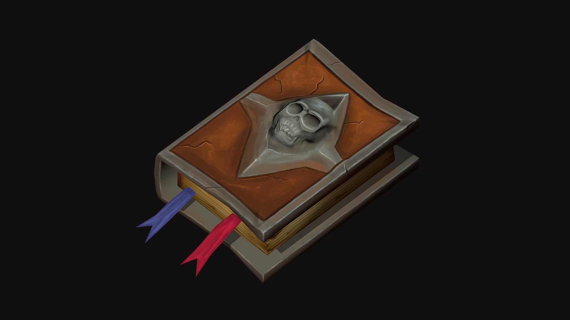 Hand-painted Skull Book - 3D model by emihaba [aa779ae] - Sketchfab