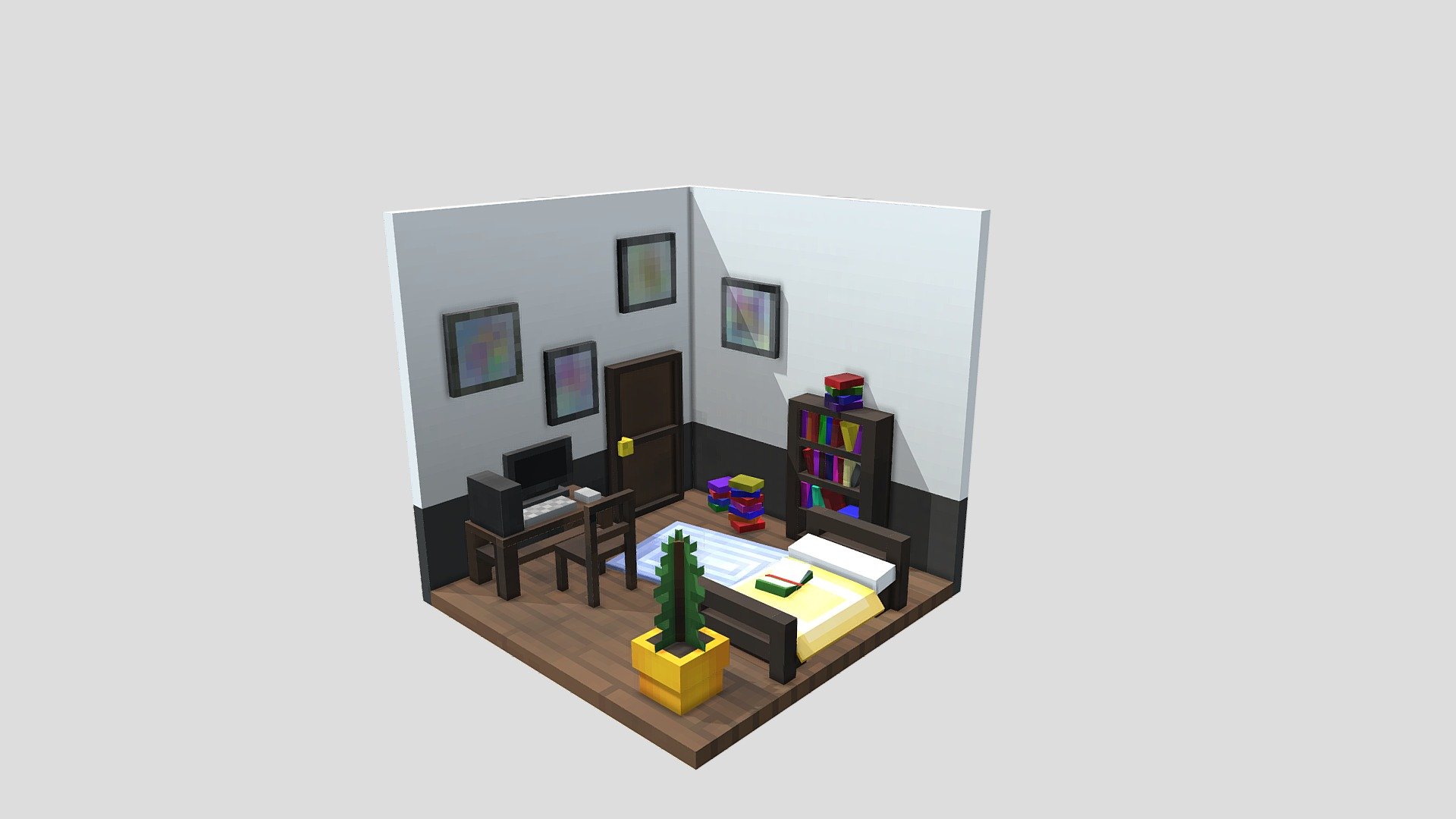 Isometric Cozy Room - 3D model by mogodogo [aa78158] - Sketchfab