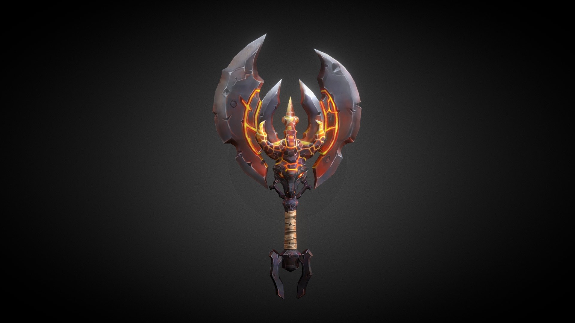 Demon Axe - 3D model by Huynh Cyan (@CanhCyan) [aa7bc26] - Sketchfab