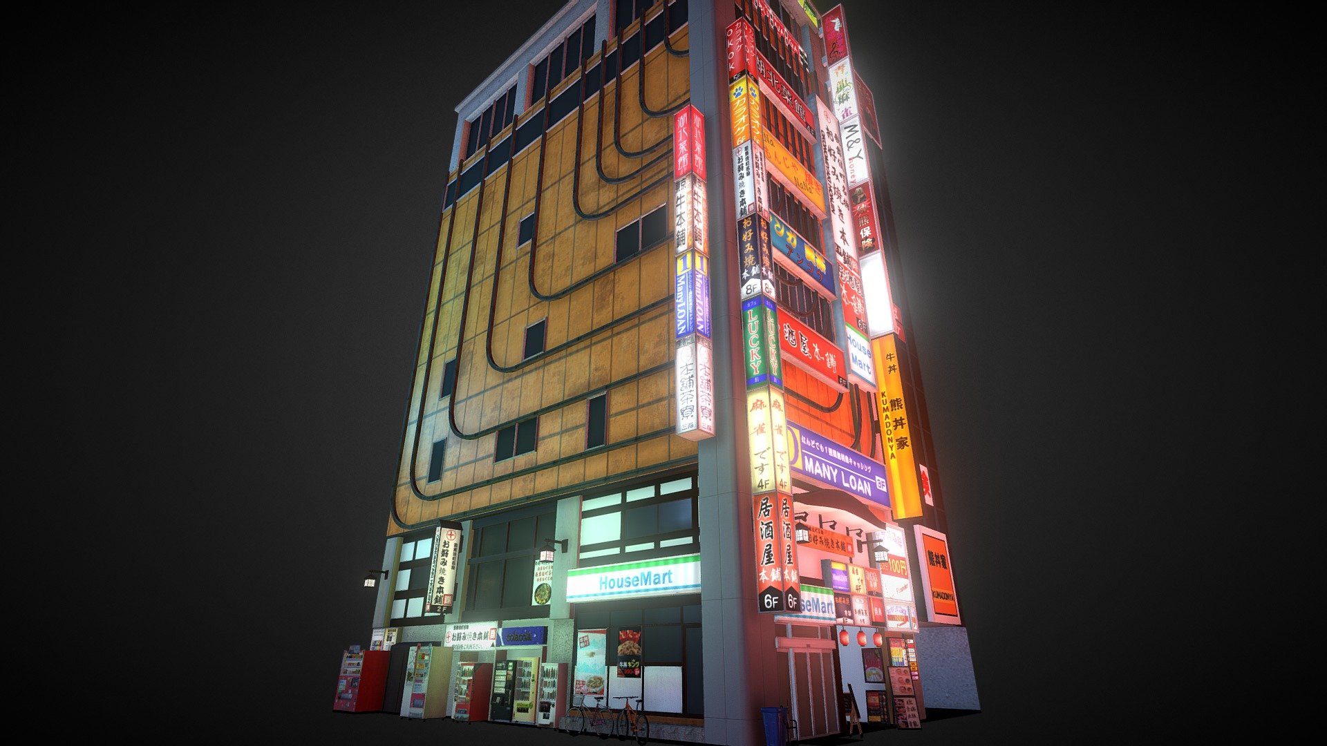 Kabukicho Building 0001 - Buy Royalty Free 3D model by animod [aa7d069 ...