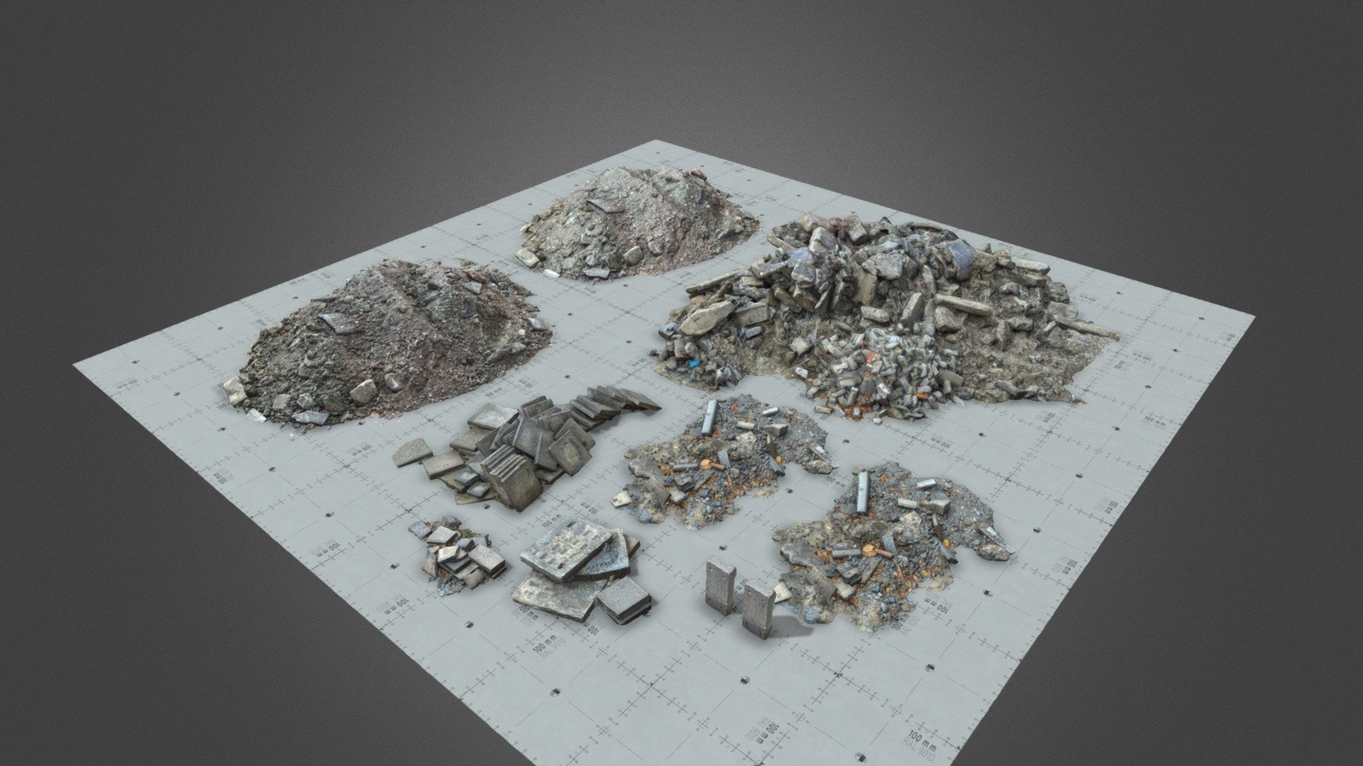 Concrete Elements - Asset Pack - Buy Royalty Free 3D model by ...