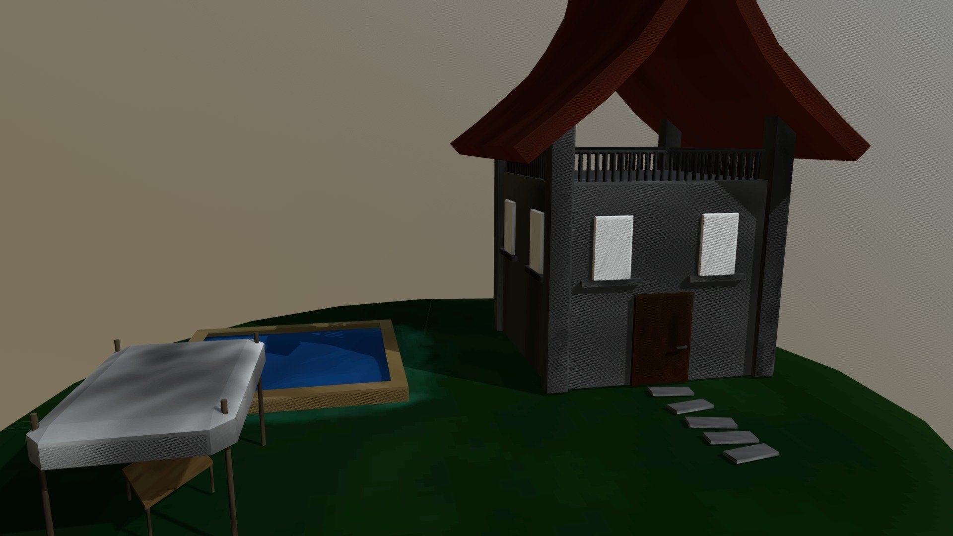 house and texture test - 3D model by At_Felix [aa85ca6] - Sketchfab